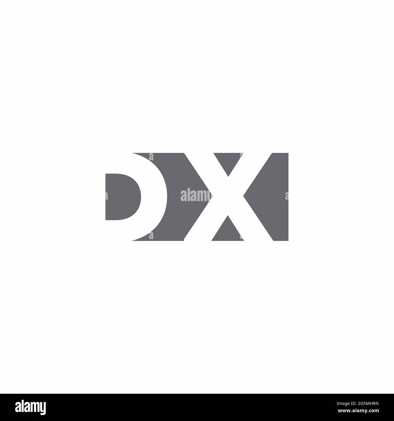 Creative white letter dx Stock Vector Images - Alamy