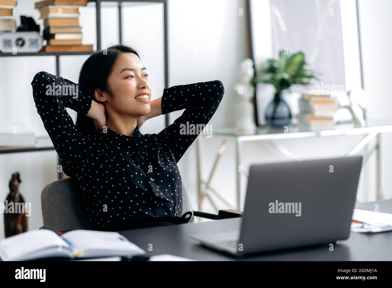 Working A Desk Behind