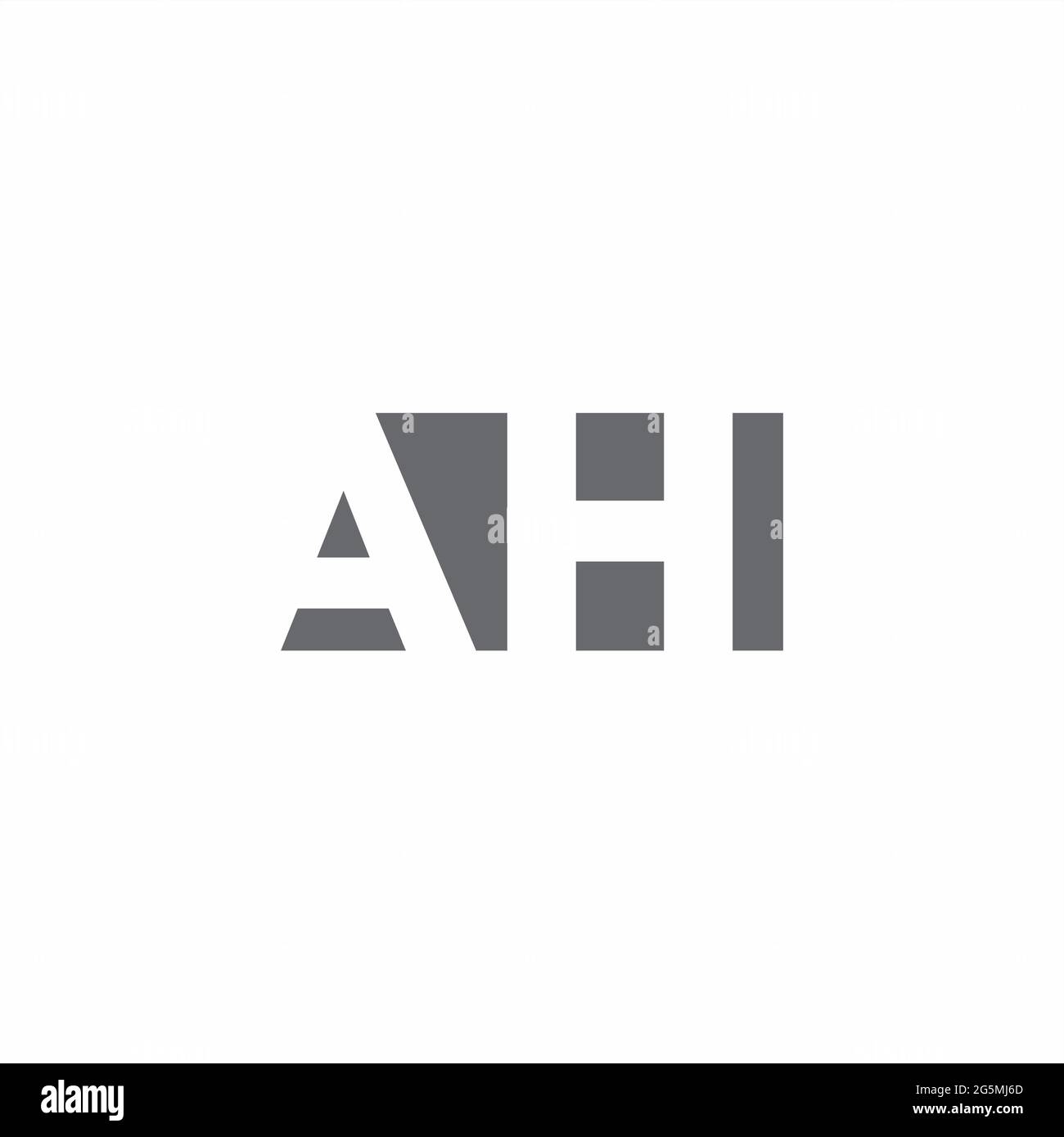 AH Logo monogram with negative space style design template isolated on ...