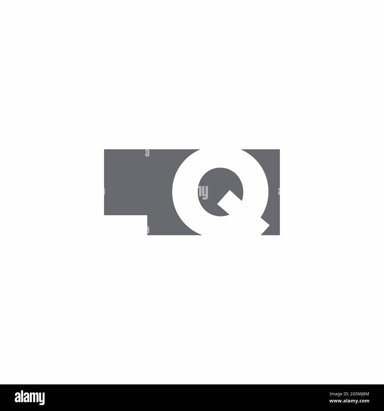 LQ Logo monogram with negative space style design template isolated on white background Stock ...