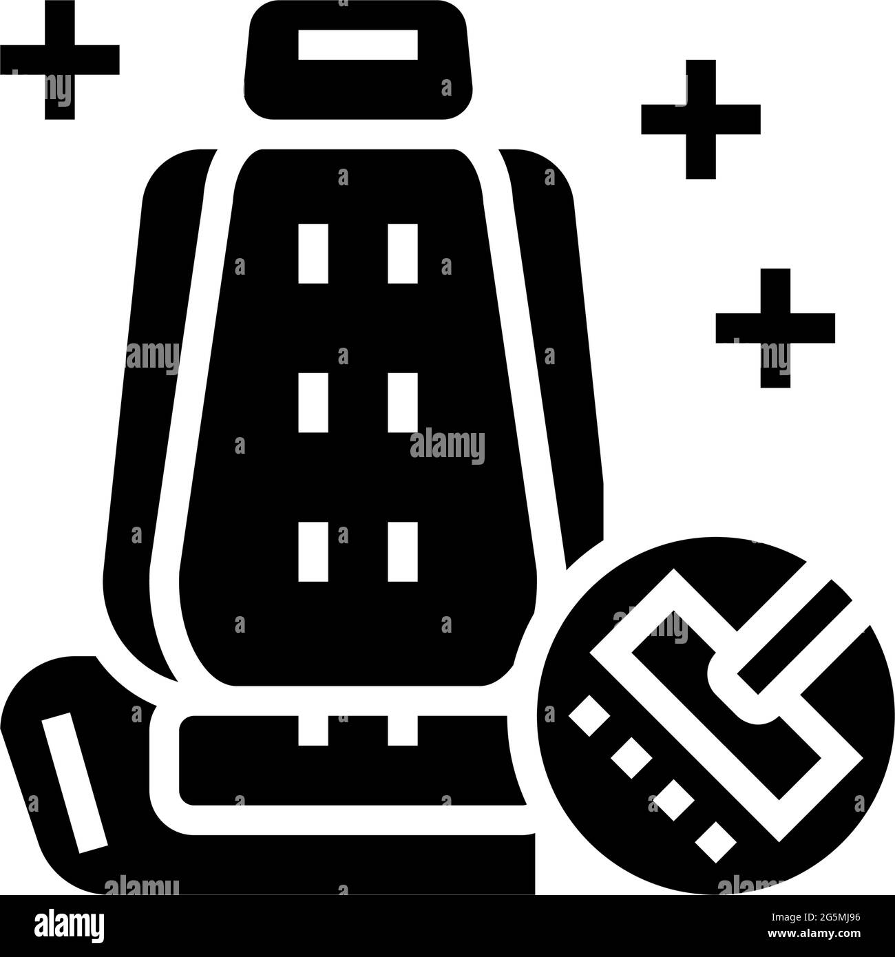 chair seat cleaning car wash service glyph icon vector illustration ...