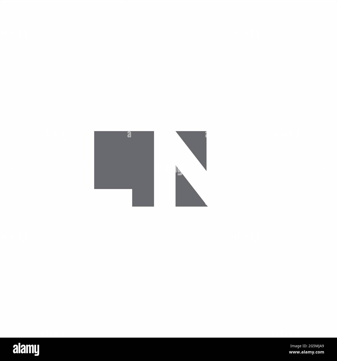 LN Logo monogram with negative space style design template isolated on ...