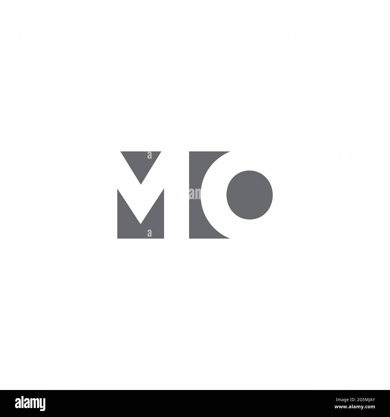 MO Logo monogram with negative space style design template isolated on ...