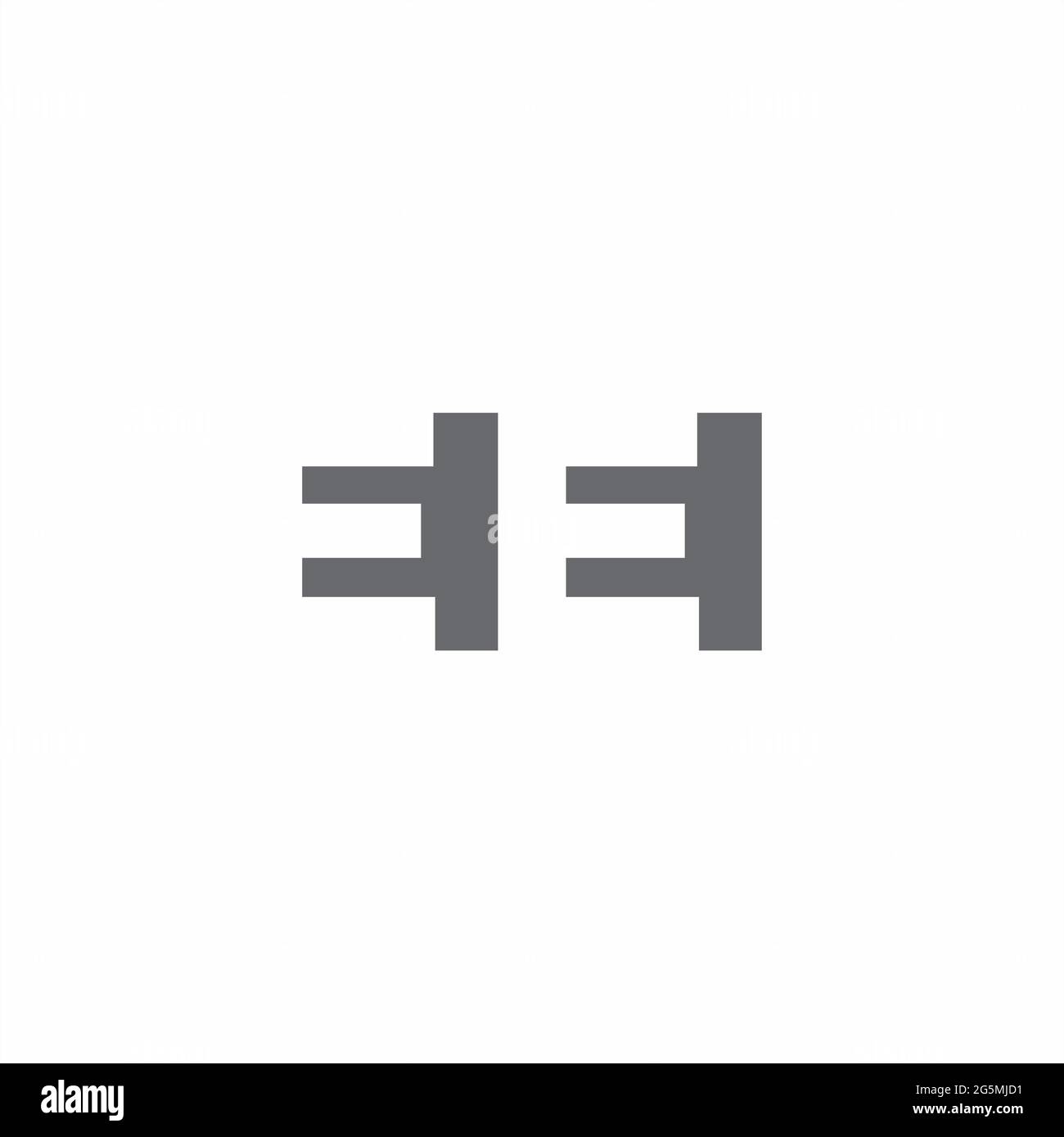 EE Logo monogram with negative space style design template isolated on ...