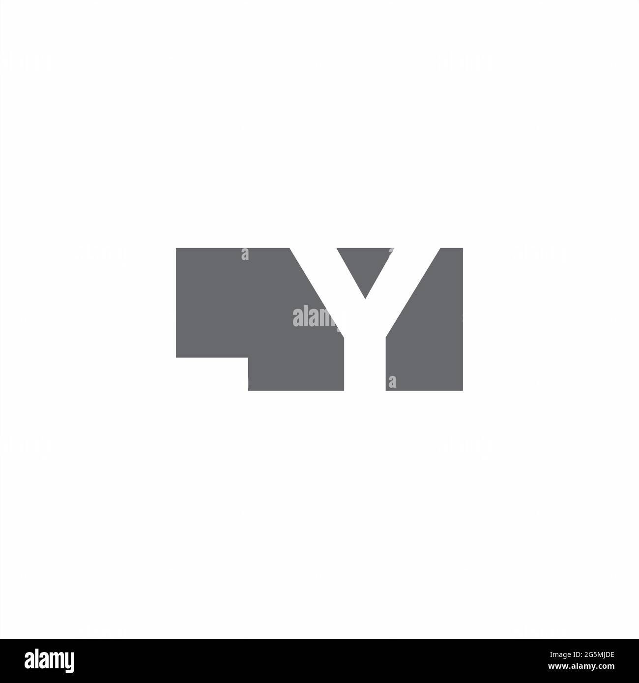 LY Logo monogram with negative space style design template isolated on white background Stock ...