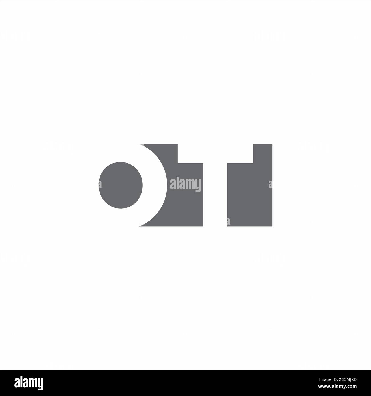 OT Logo monogram with negative space style design template isolated on white background Stock ...