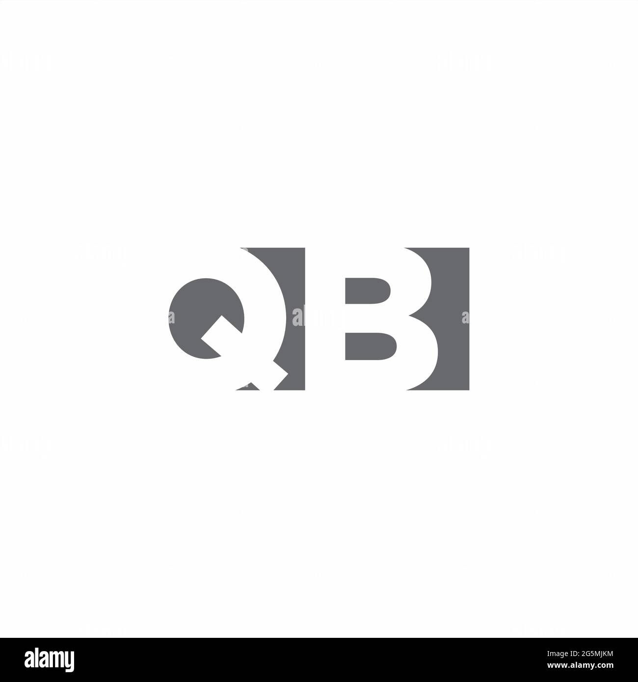 QB Logo monogram with negative space style design template isolated on ...
