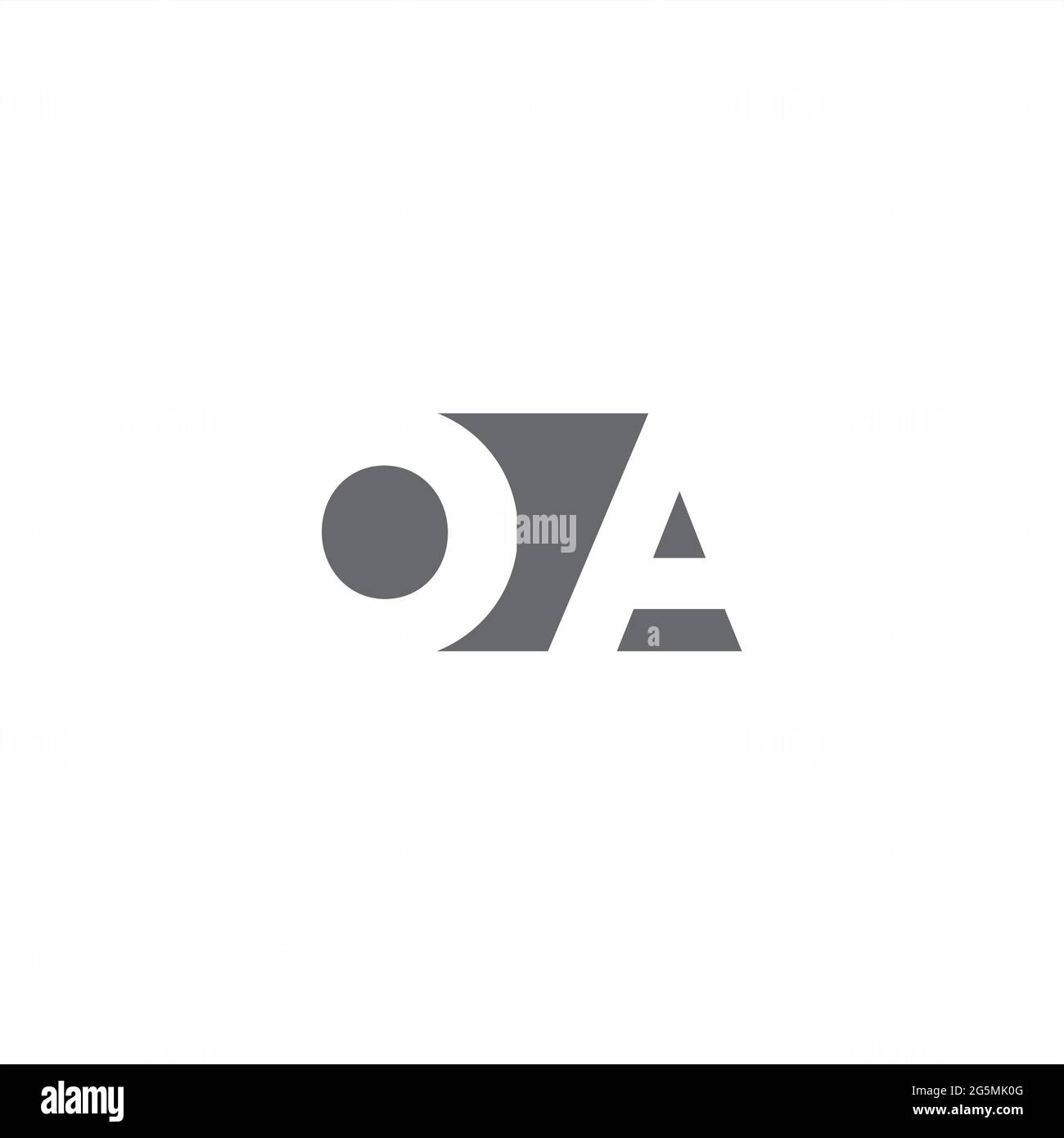 OA Logo monogram with negative space style design template isolated on ...
