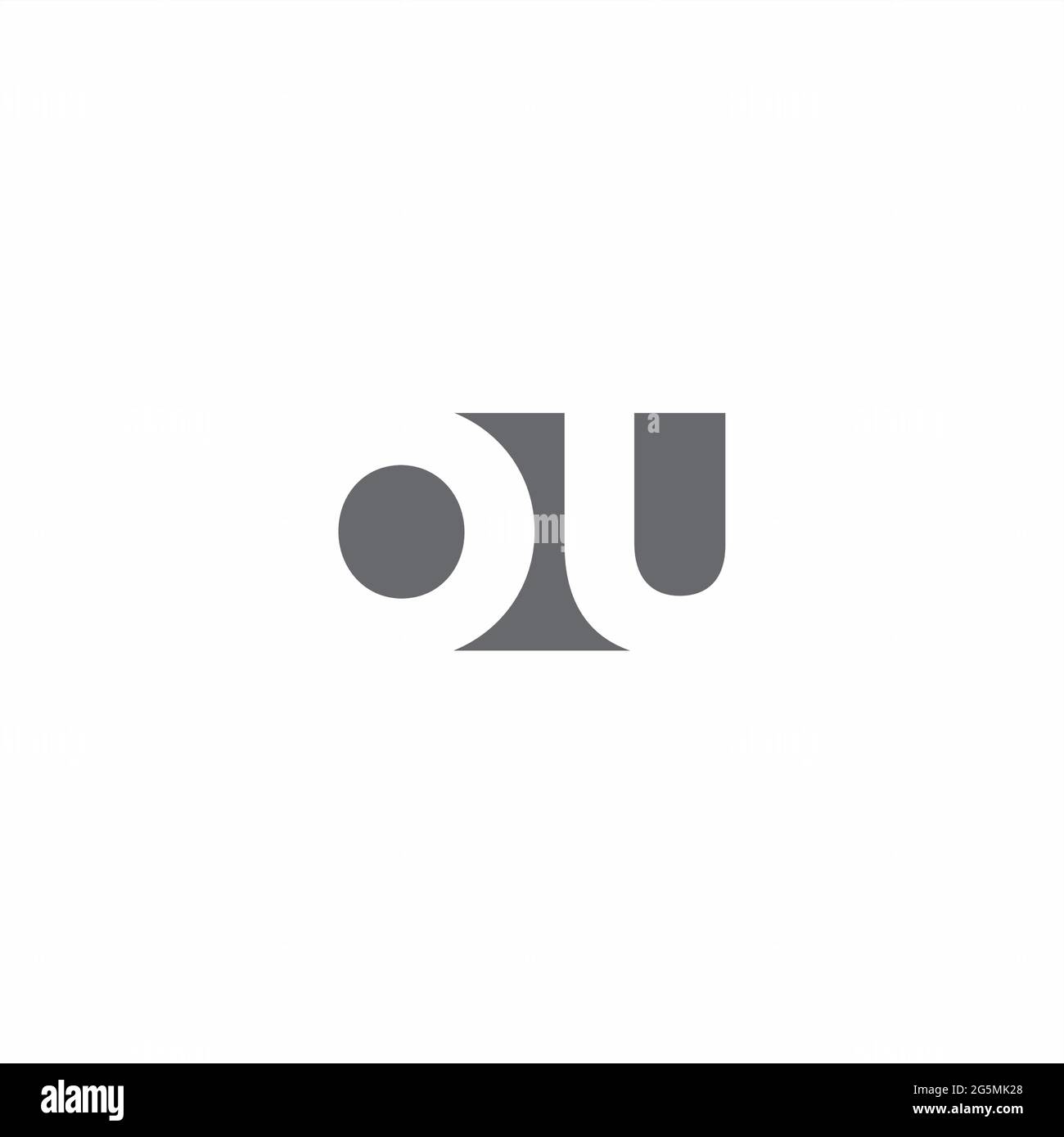 OU Logo monogram with negative space style design template isolated on ...