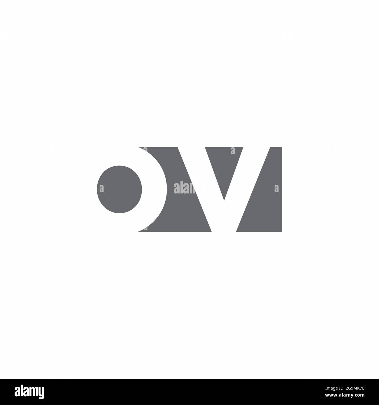 OV Logo monogram with negative space style design template isolated on ...