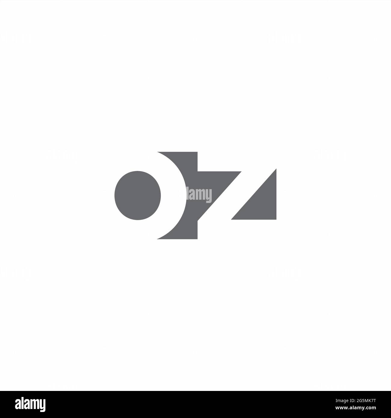 OZ Logo monogram with negative space style design template isolated on ...
