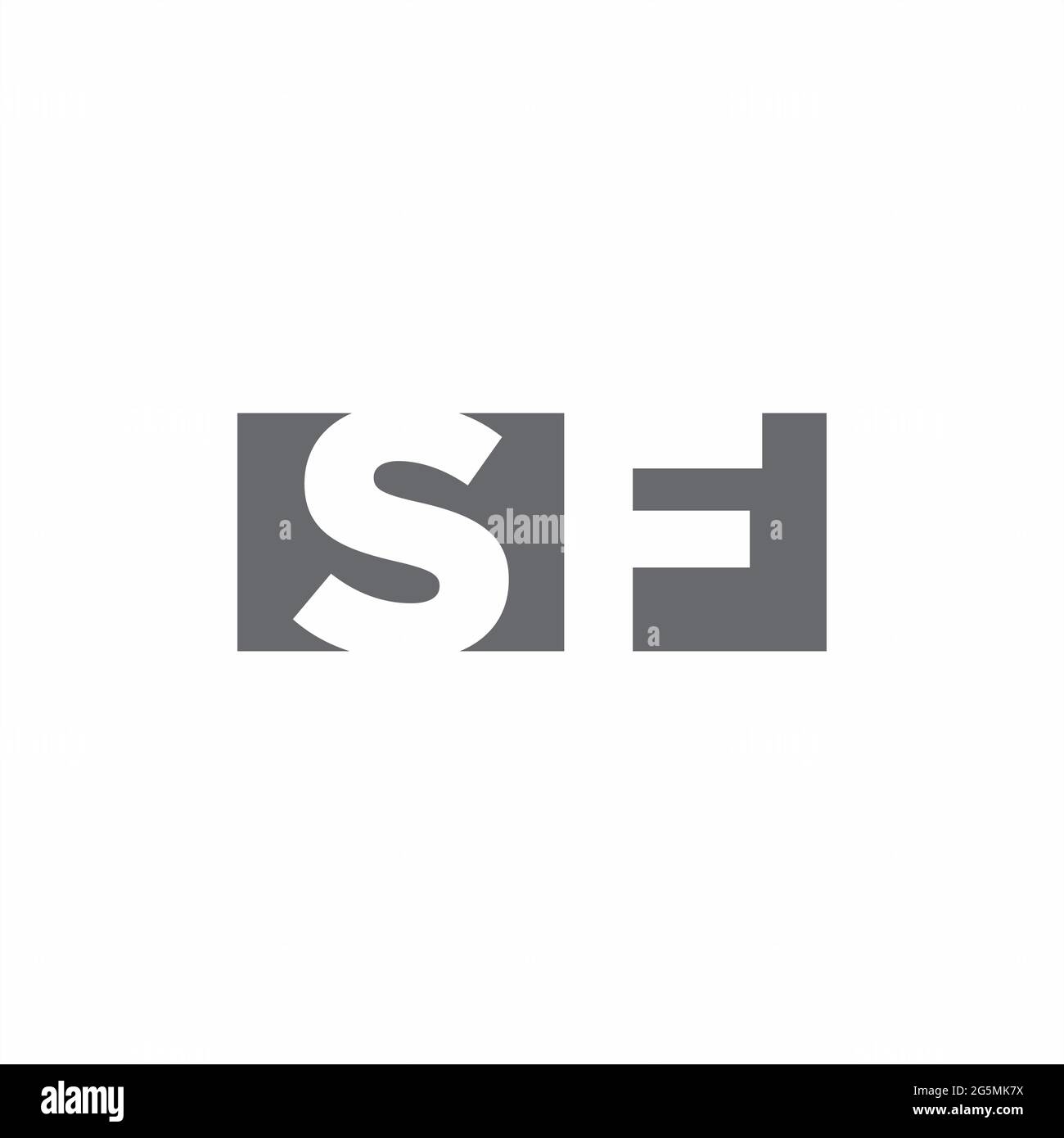 SF Logo monogram with negative space style design template isolated on ...