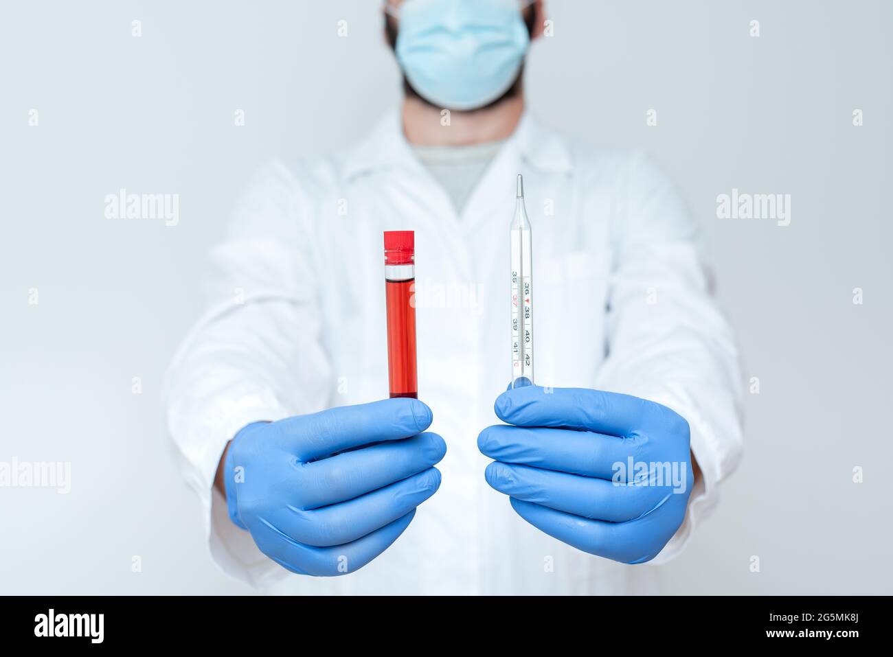 Research Scientist Presenting New Medicine, Researching Preventive ...