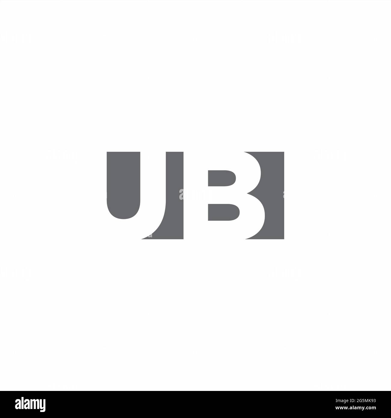 UB Logo monogram with negative space style design template isolated on ...