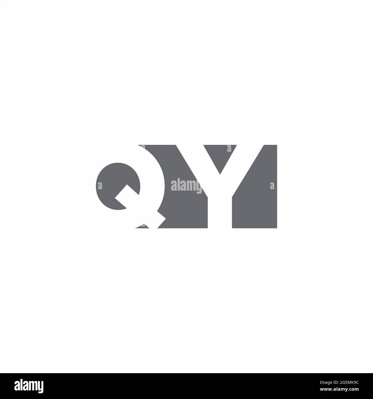 QY Logo monogram with negative space style design template isolated on ...