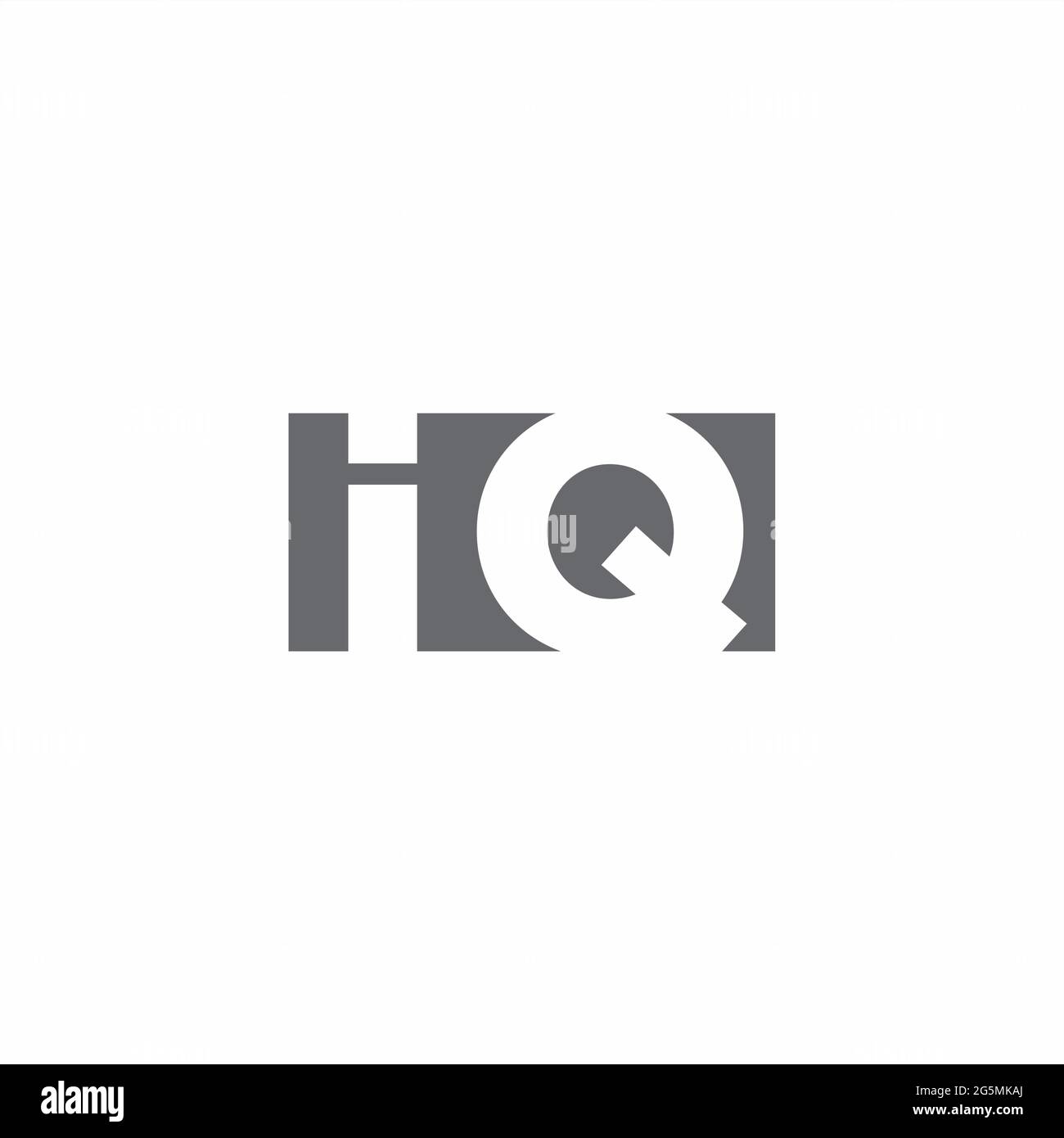 IQ Logo monogram with negative space style design template isolated on ...
