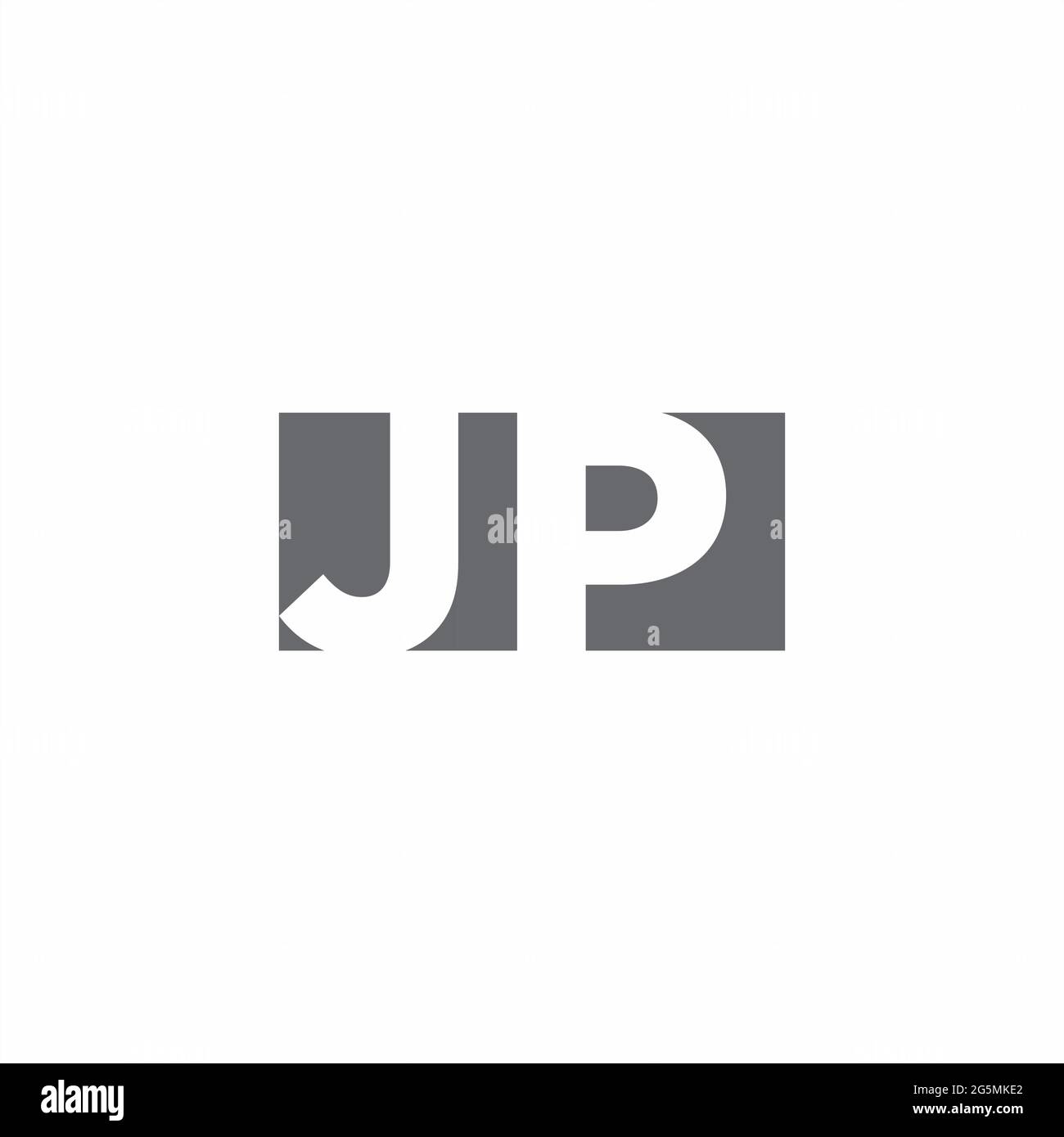 JP Logo monogram with negative space style design template isolated on ...