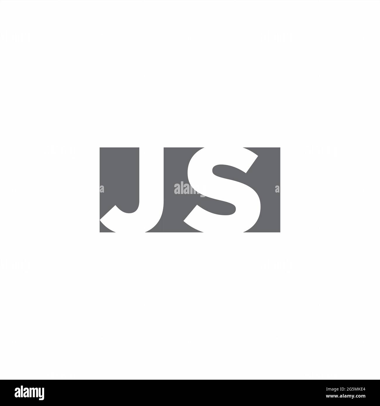 JS Logo monogram with negative space style design template isolated on ...