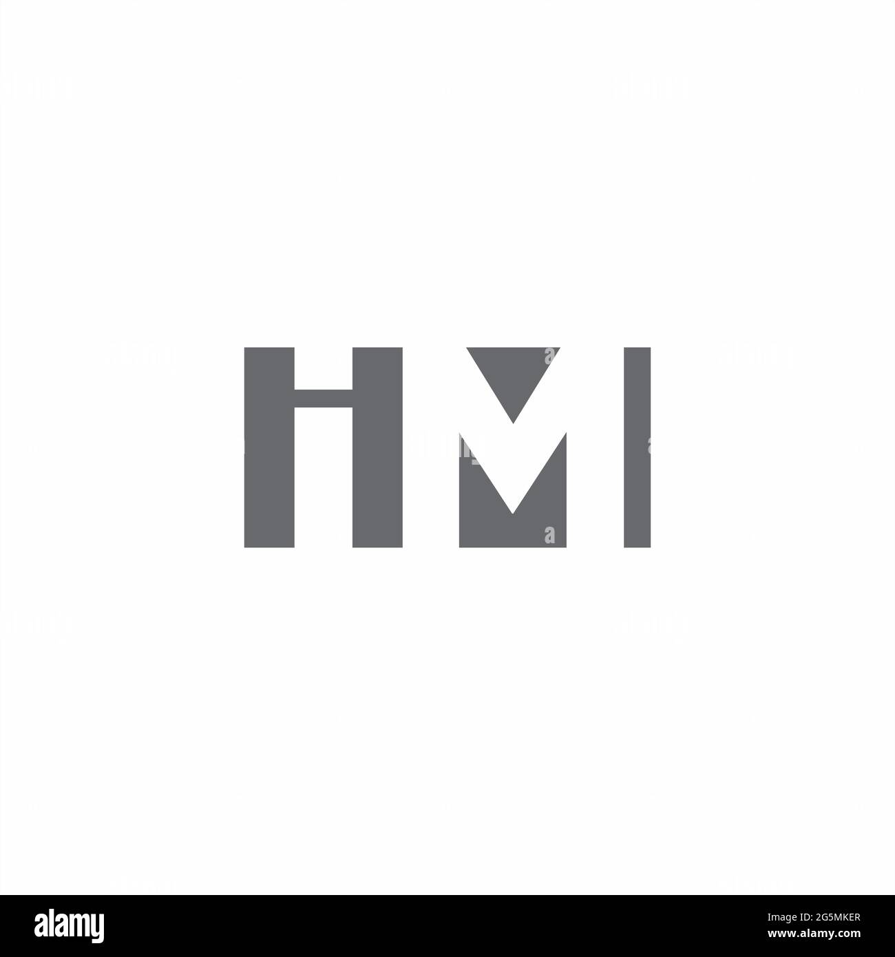 IM Logo monogram with negative space style design template isolated on ...