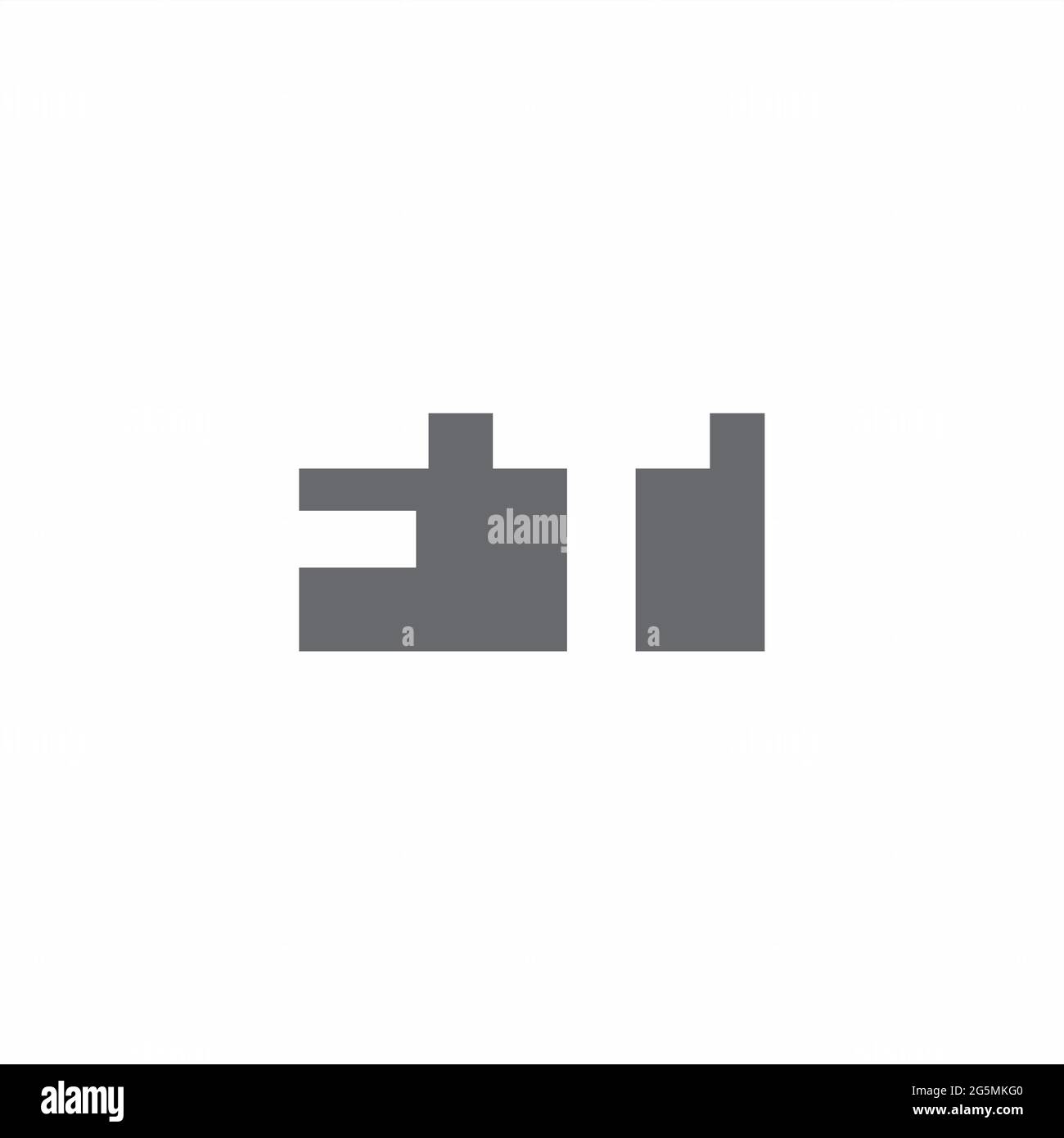 FT Logo monogram with negative space style design template isolated on ...