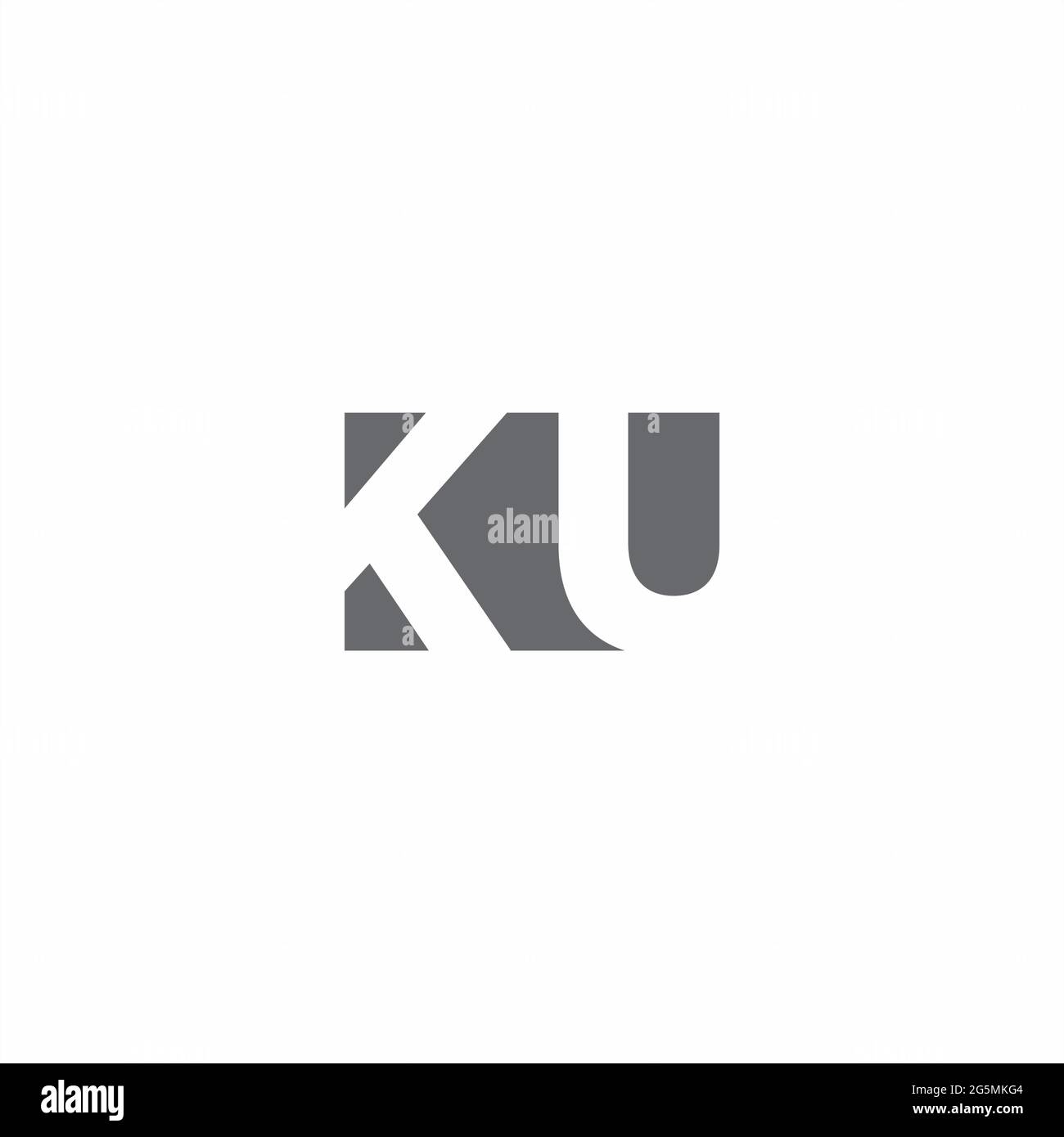 KU Logo monogram with negative space style design template isolated on white background Stock ...