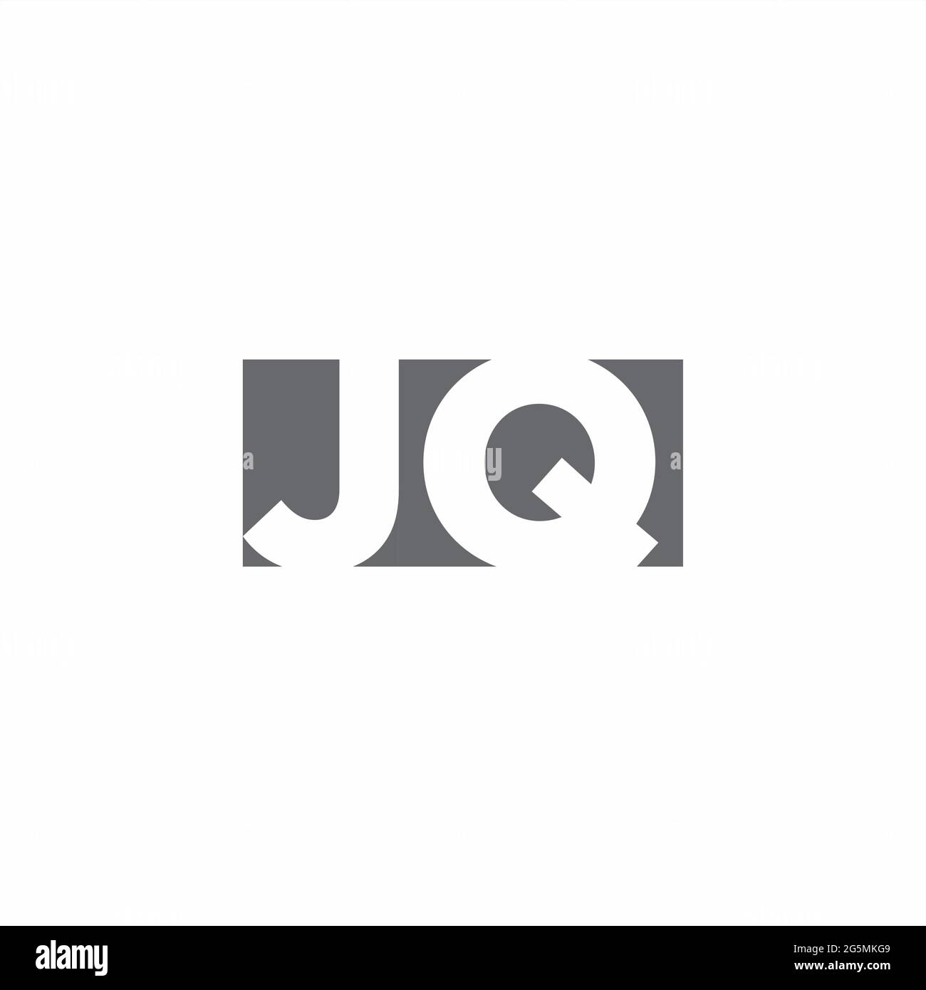 JQ Logo monogram with negative space style design template isolated on ...