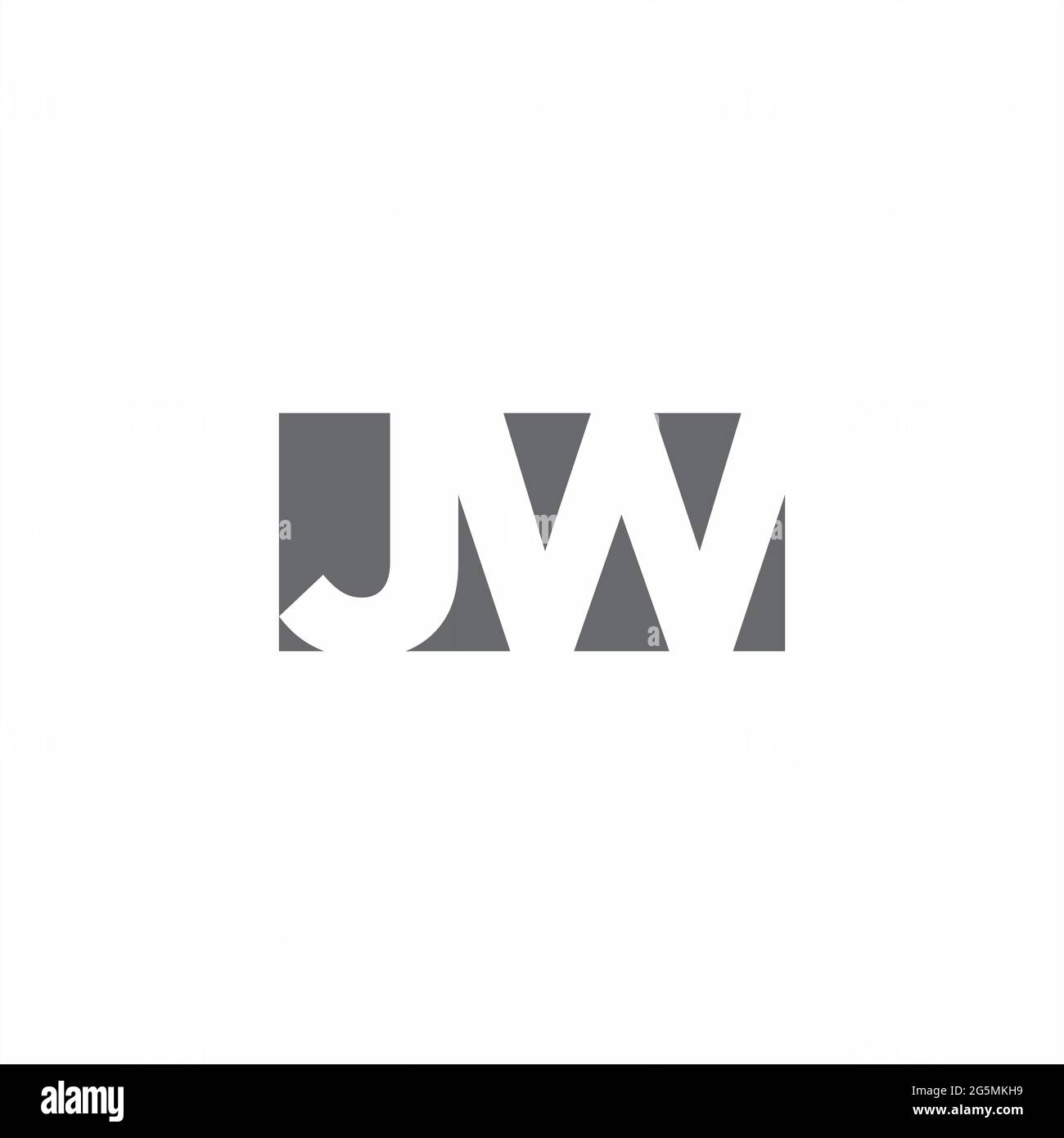 JW Logo monogram with negative space style design template isolated on ...