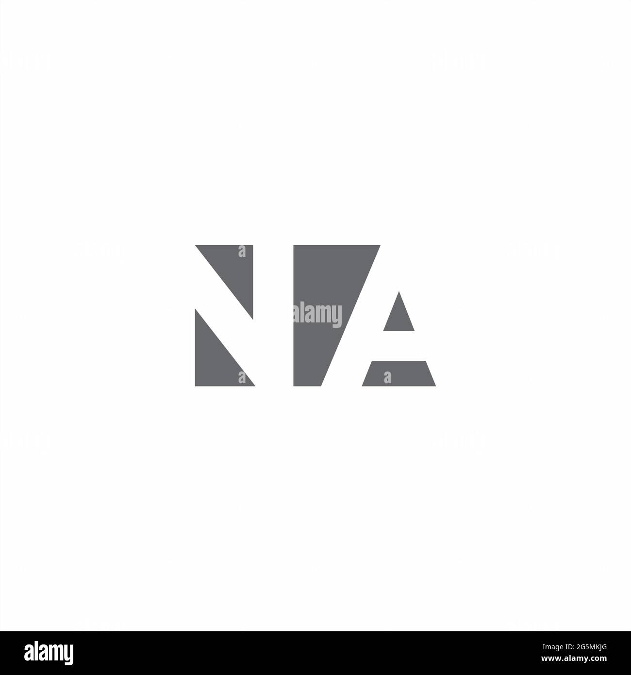 NA Logo monogram with negative space style design template isolated on ...