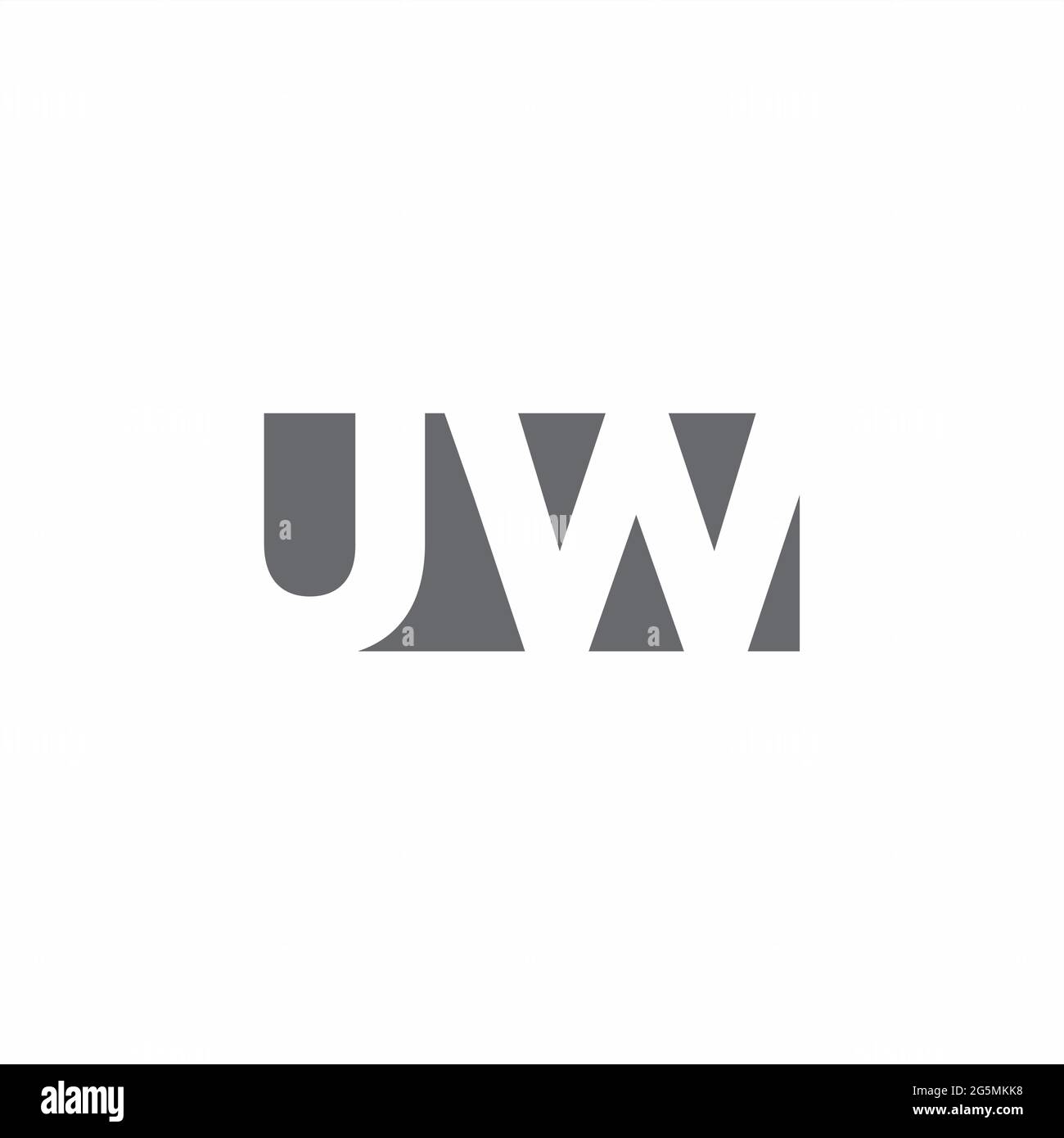 UW Logo monogram with negative space style design template isolated on ...
