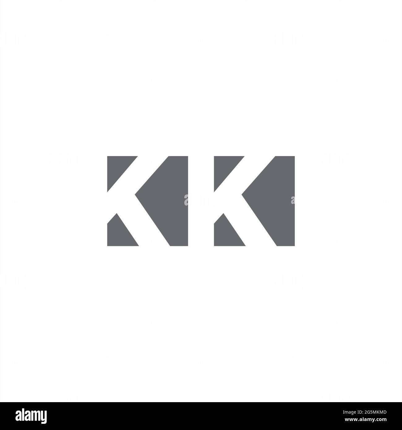KK Logo monogram with negative space style design template isolated on ...