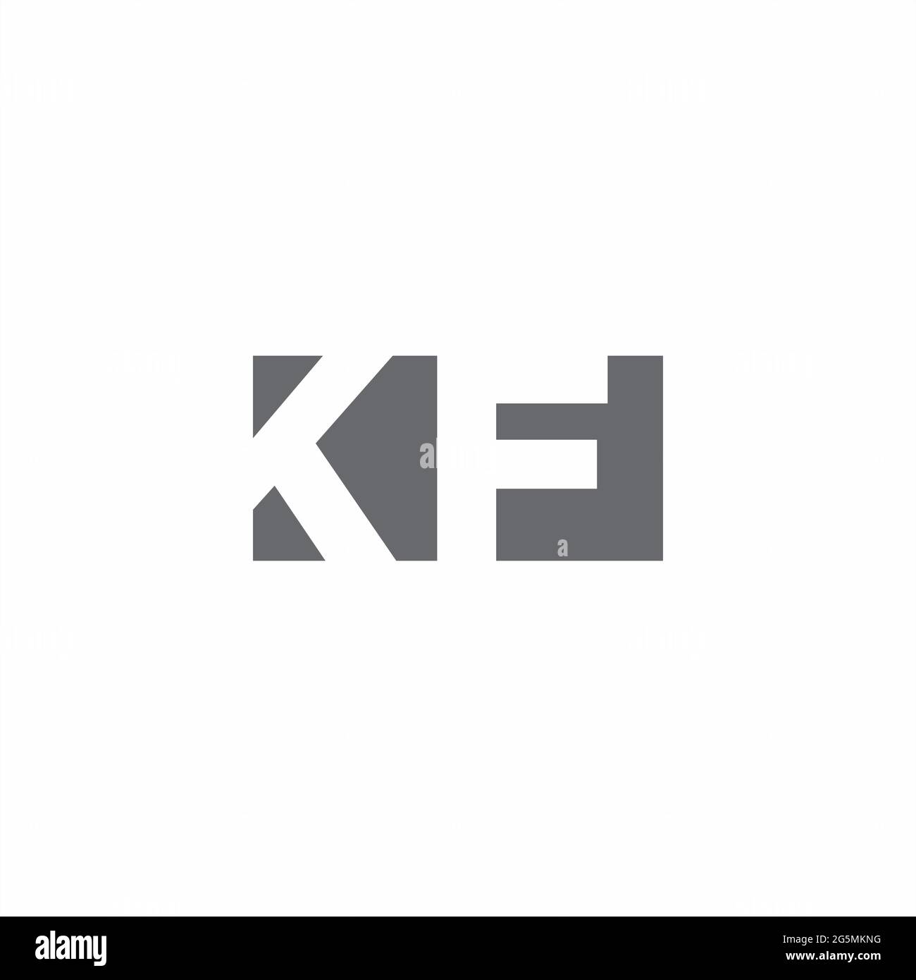 KF Logo monogram with negative space style design template isolated on white background Stock ...