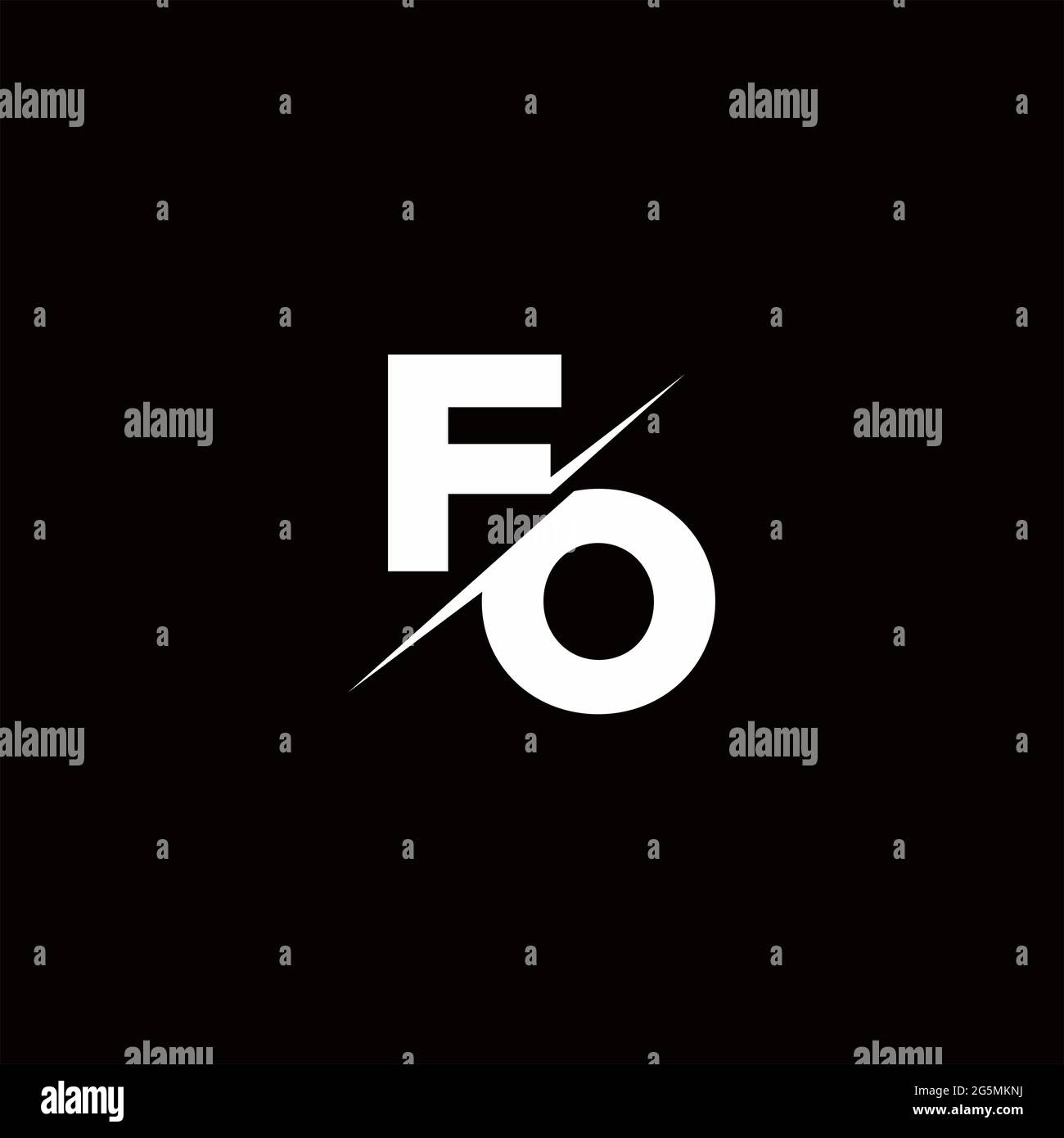 Logo Letter Monogram Slash with Modern logo designs template on Black ...