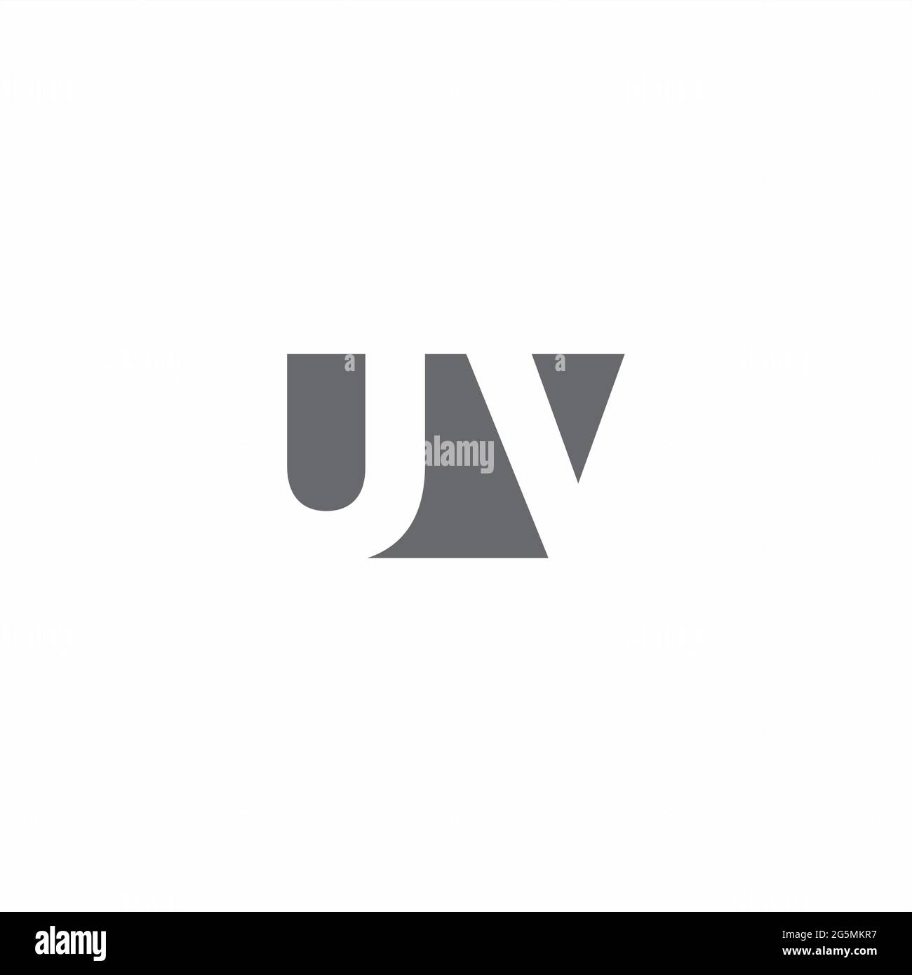 UV Logo monogram with negative space style design template isolated on ...