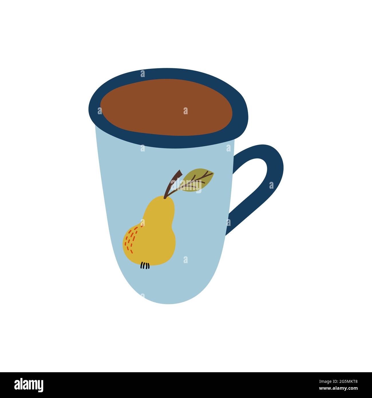 Cappuccino in blue white Stock Vector Images - Alamy