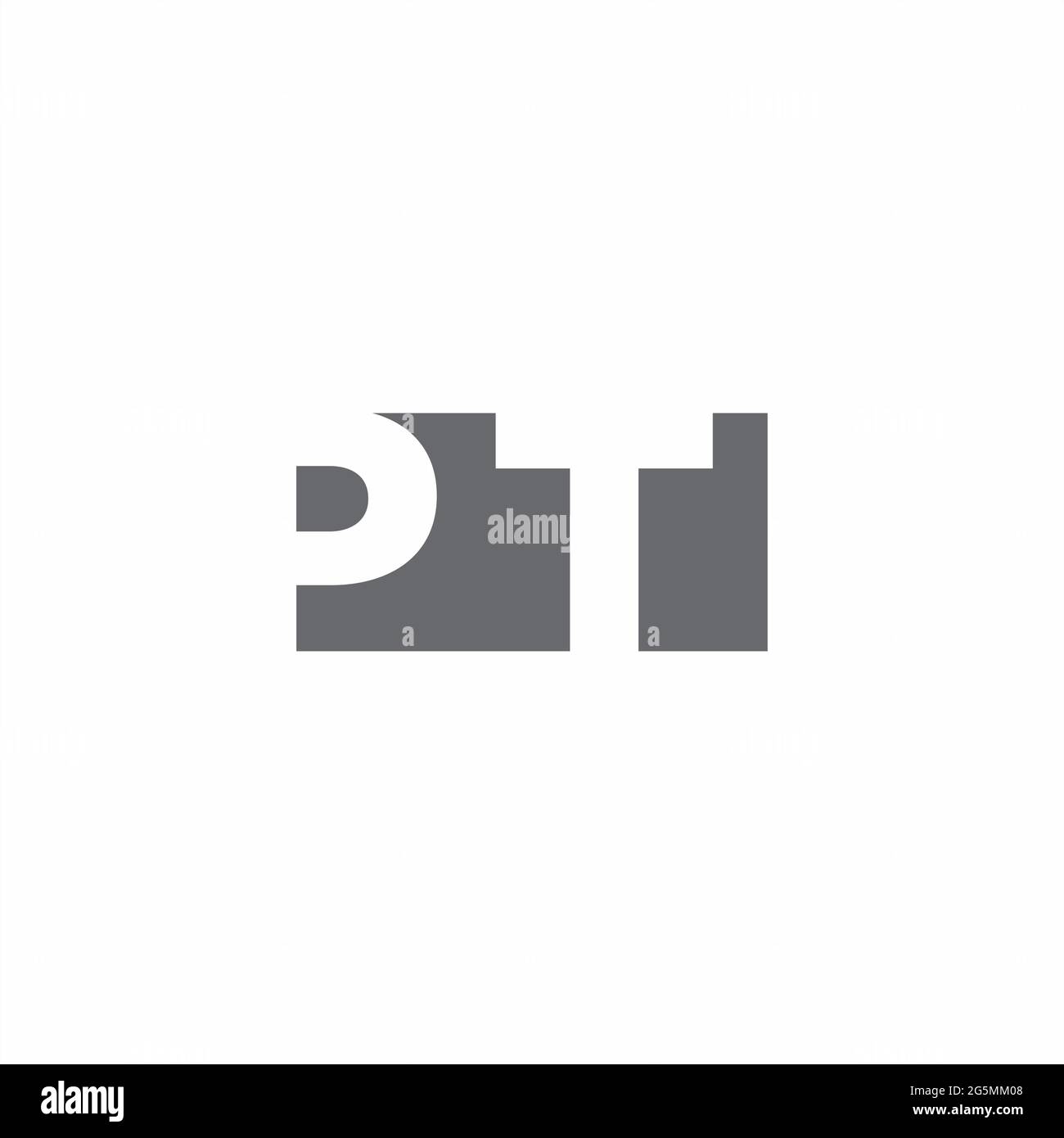 PT Logo monogram with negative space style design template isolated on ...