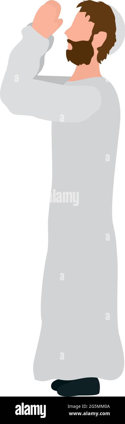 Praying arab man isolated Stock Vector Images - Alamy
