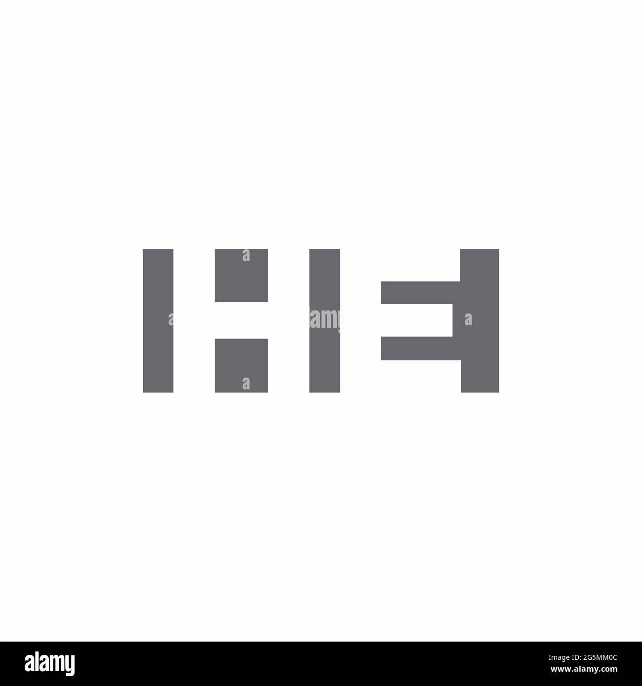 HE Logo monogram with negative space style design template isolated on white background Stock ...