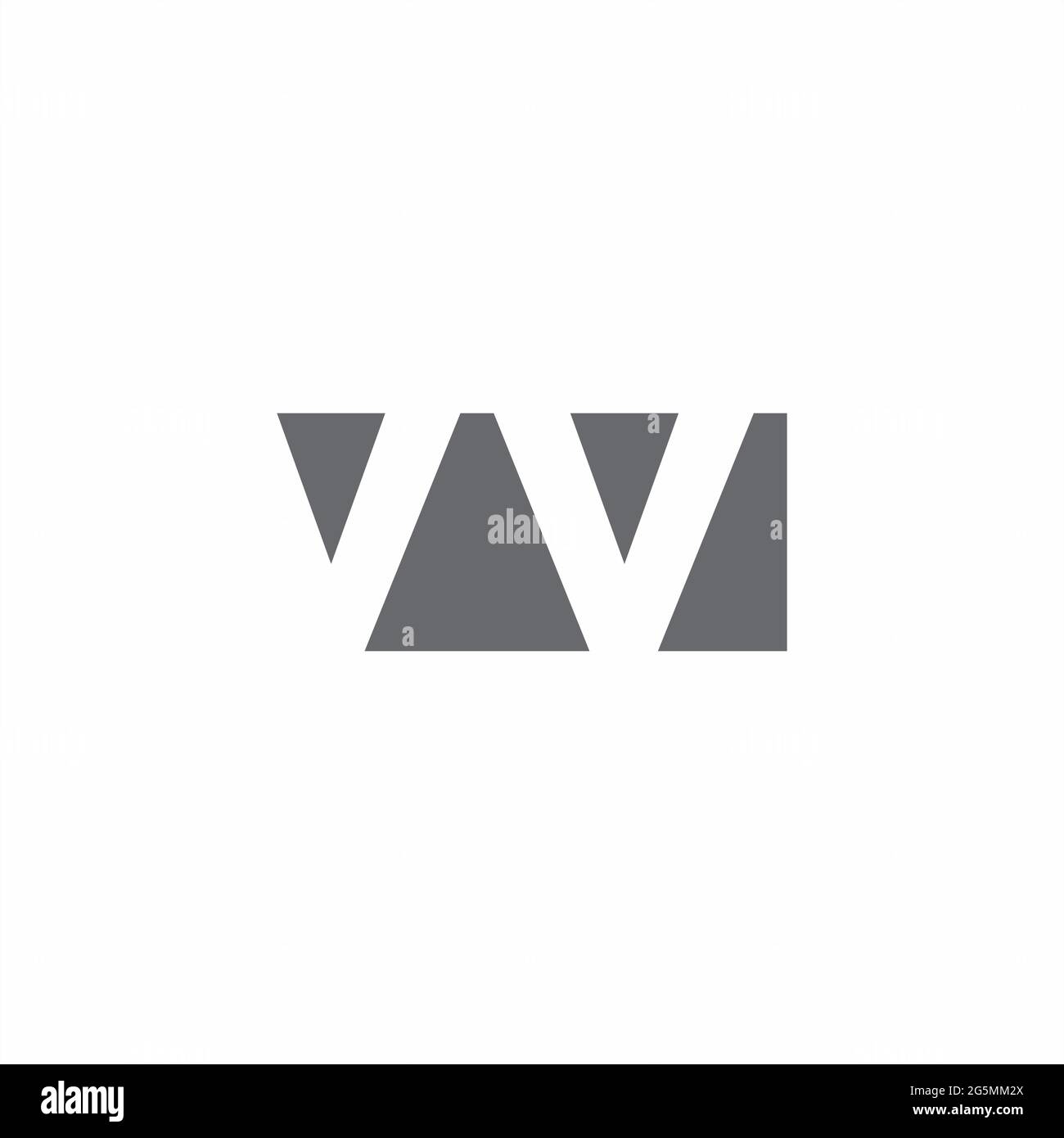 VV Logo monogram with negative space style design template isolated on ...