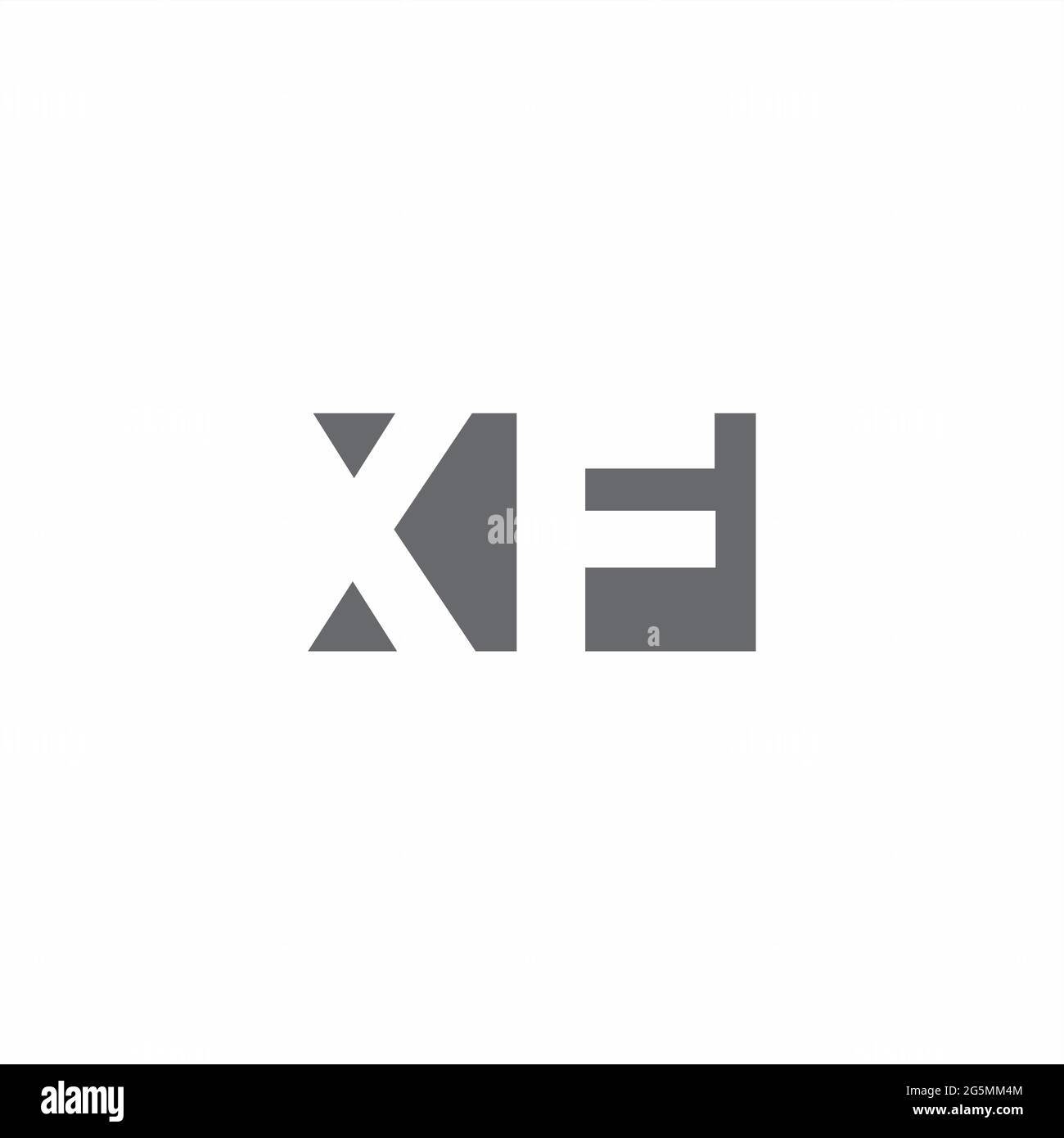 XF Logo monogram with negative space style design template isolated on ...