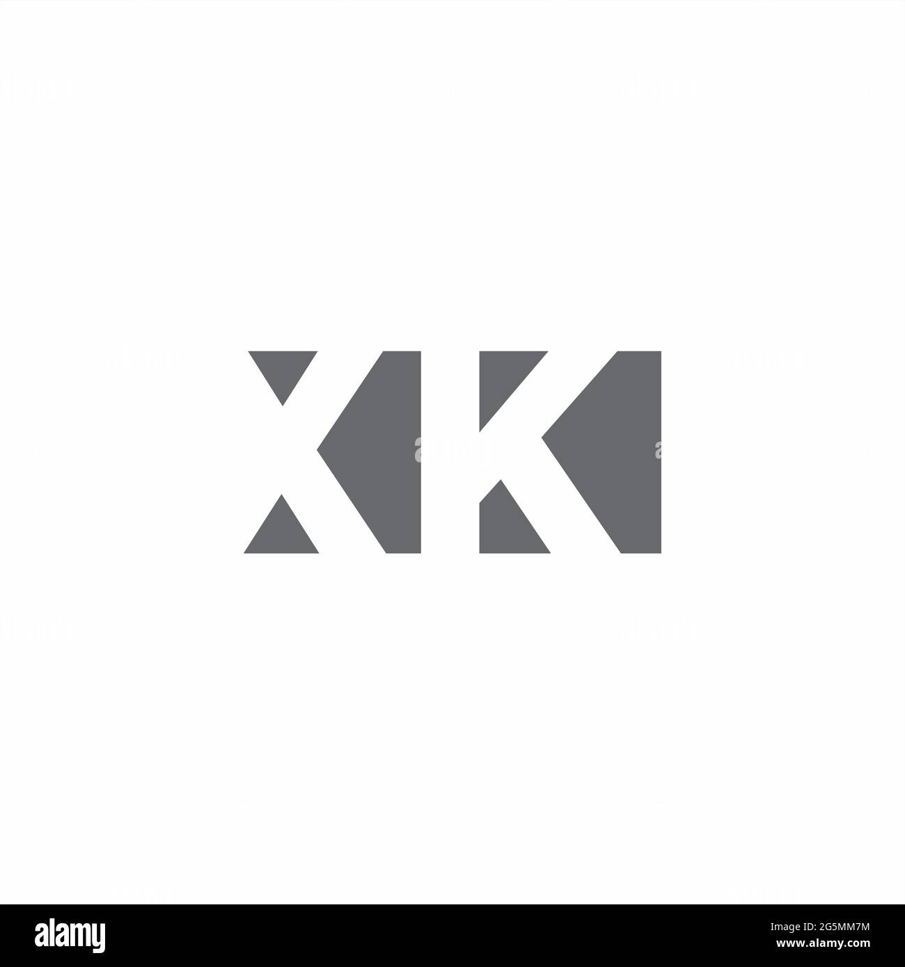 XK Logo monogram with negative space style design template isolated on ...