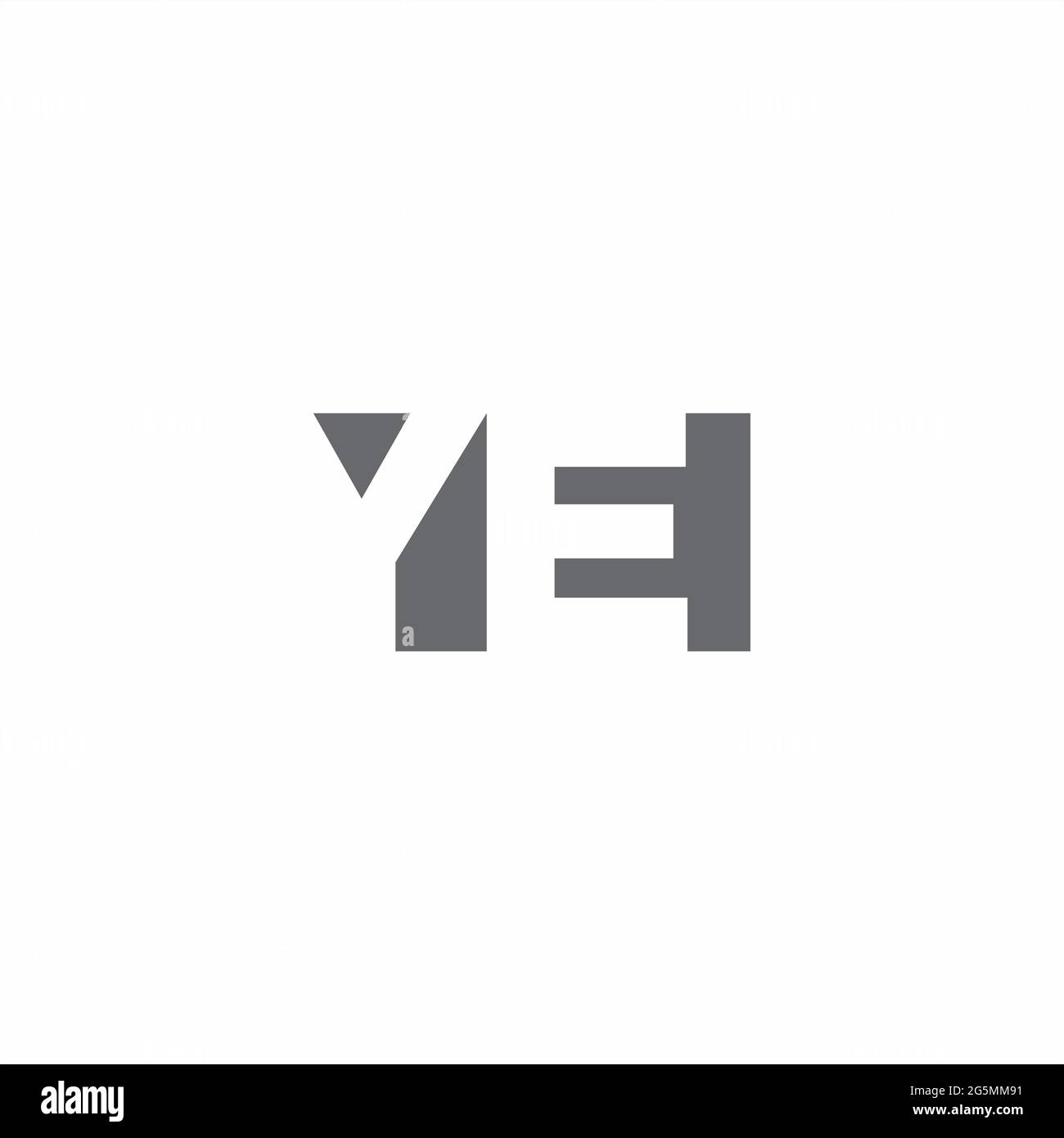 YE Logo monogram with negative space style design template isolated on ...