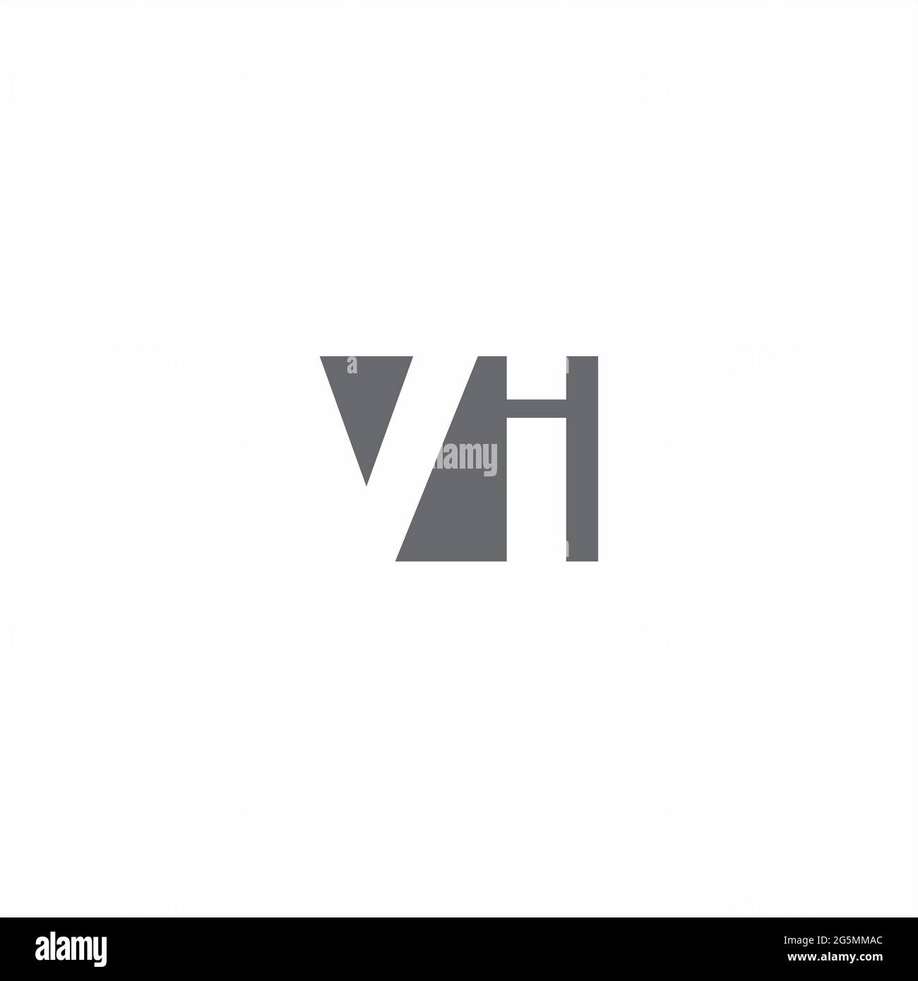 VI Logo monogram with negative space style design template isolated on ...