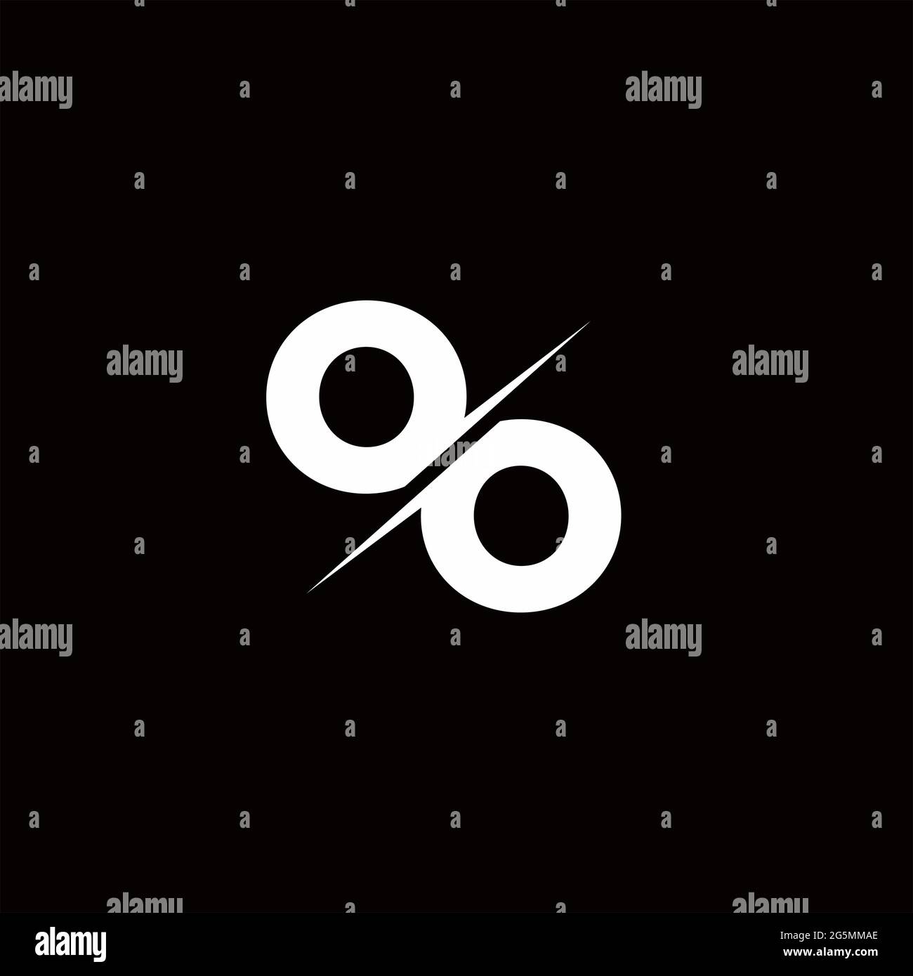 Logo Letter Monogram Slash with Modern logo designs template on Black ...
