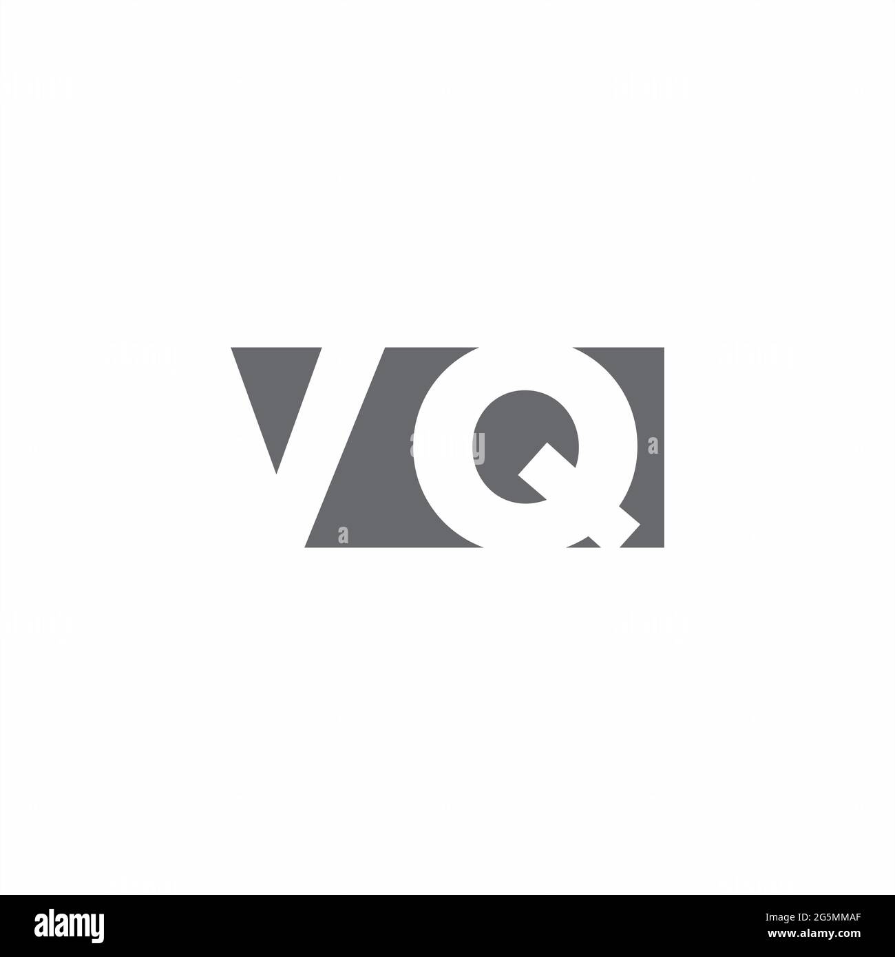 VQ Logo monogram with negative space style design template isolated on white background Stock ...