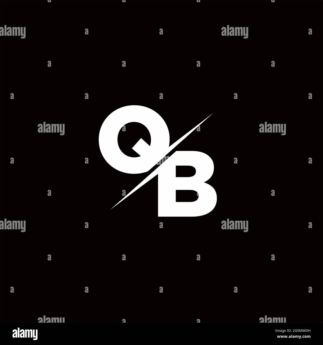 Logo Letter Monogram Slash with Modern logo designs template on Black ...