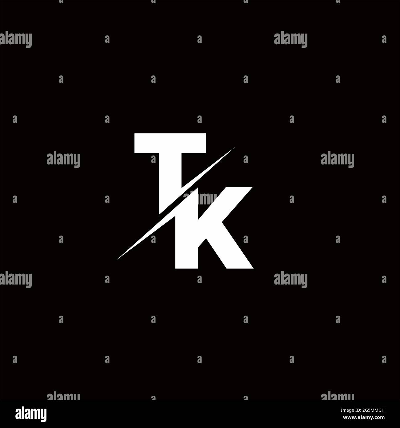 Logo Letter Monogram Slash with Modern logo designs template on Black ...