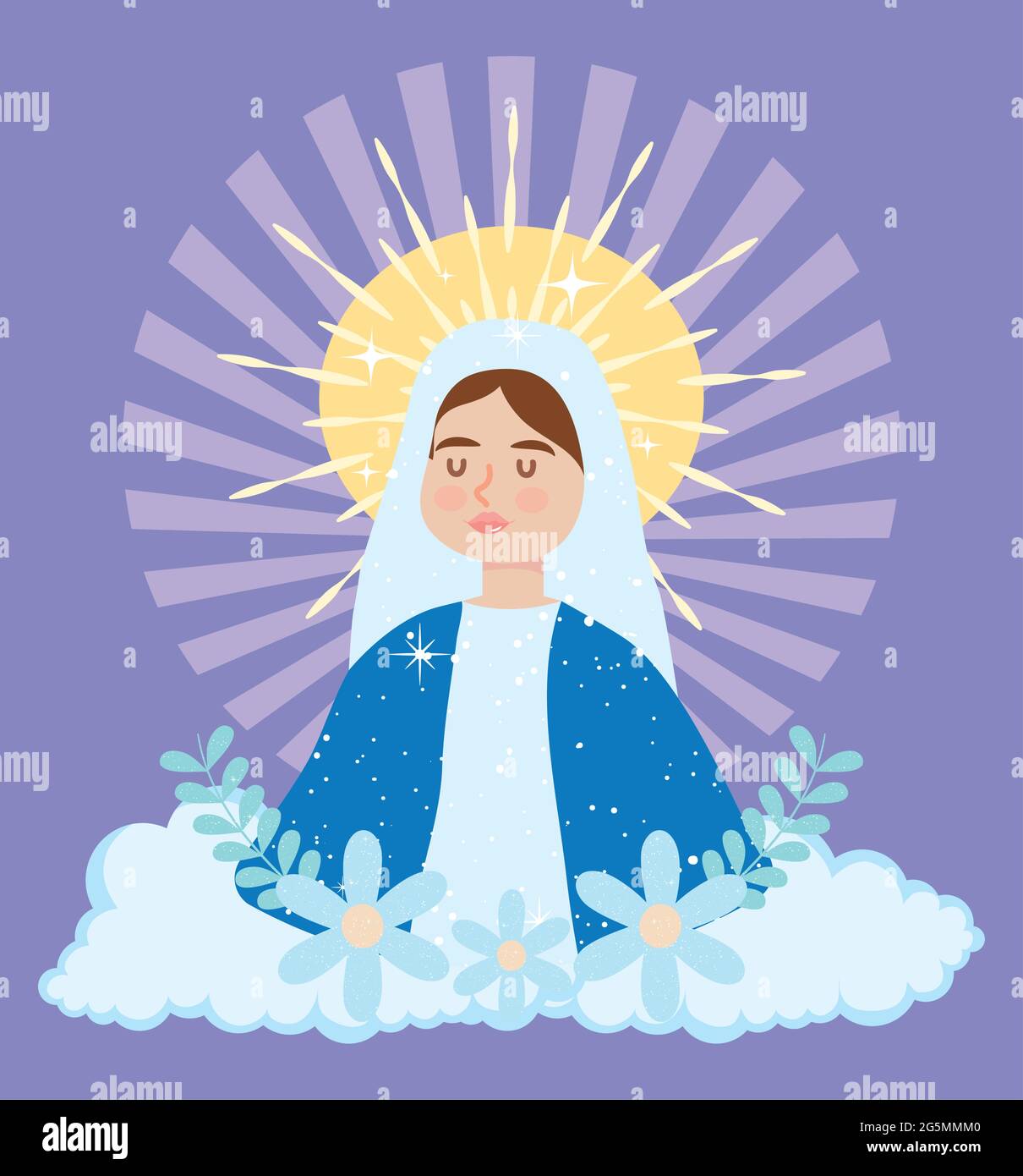 Assumption Of The Blessed Virgin Mary Illustration Stock Vector Image