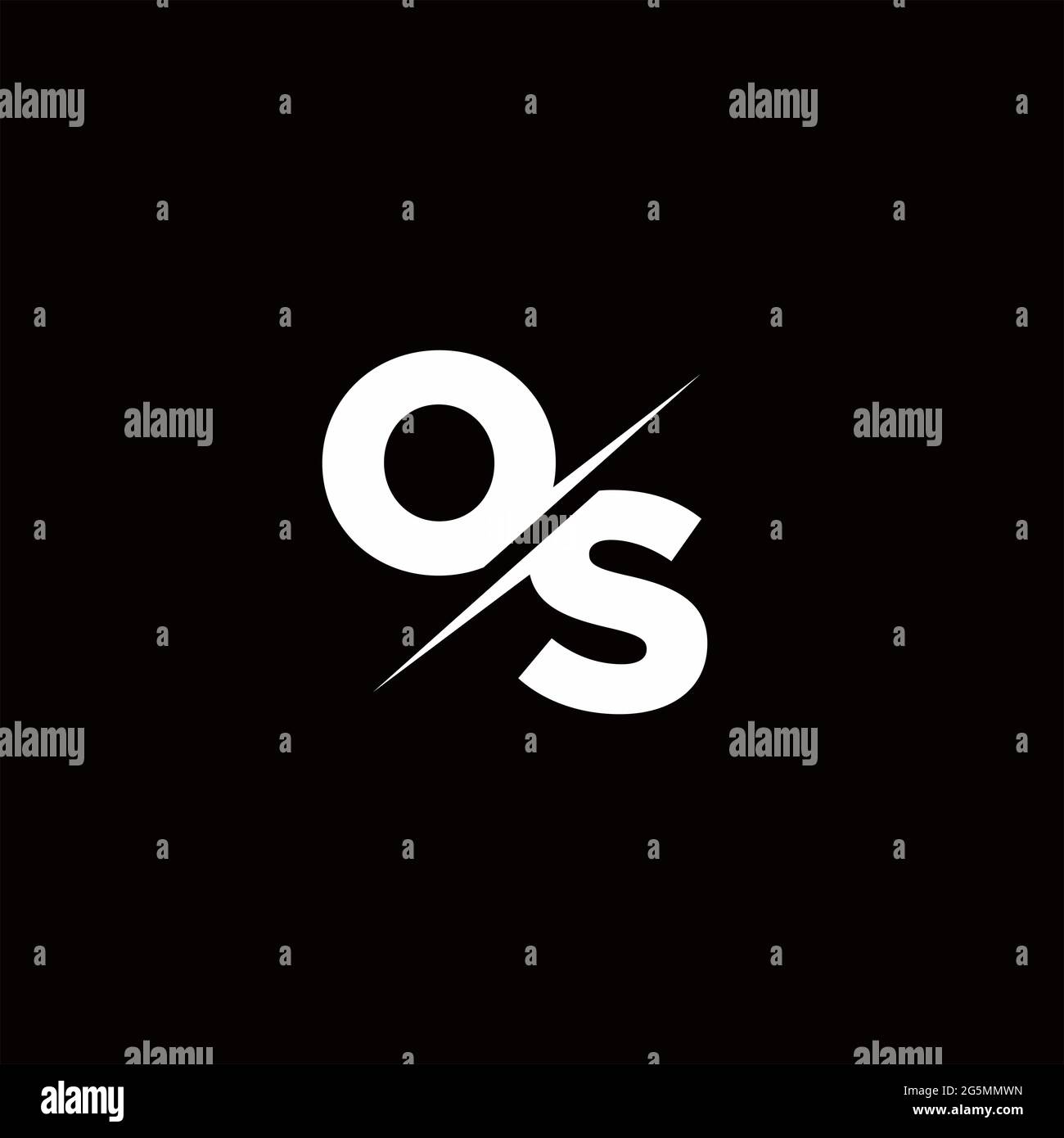 Logo Letter Monogram Slash with Modern logo designs template on Black ...