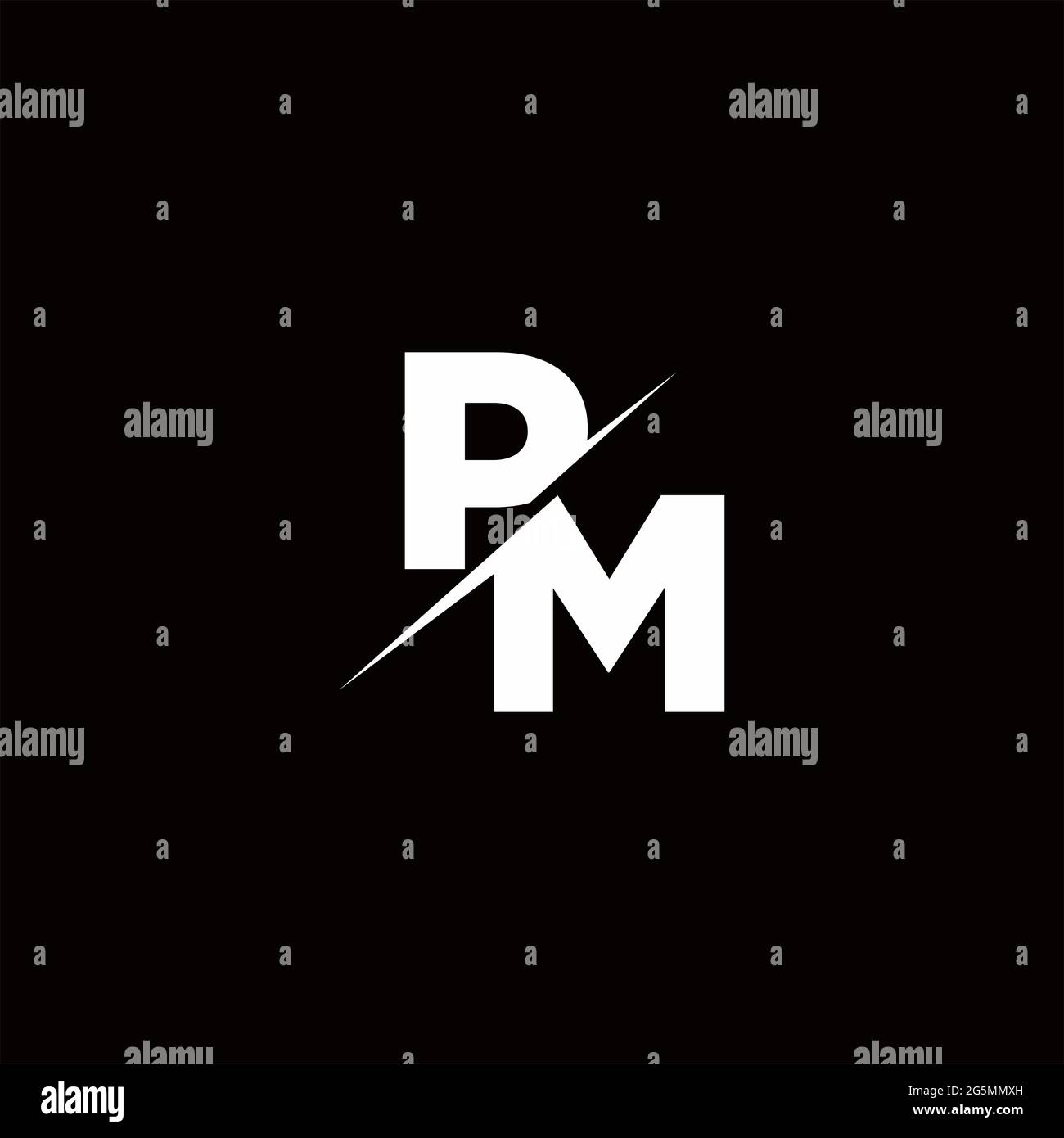 Letter pm logo vector vectors hi-res stock photography and images - Alamy
