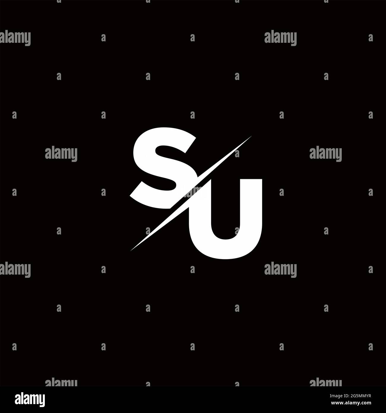 Logo Letter Monogram Slash with Modern logo designs template on Black ...